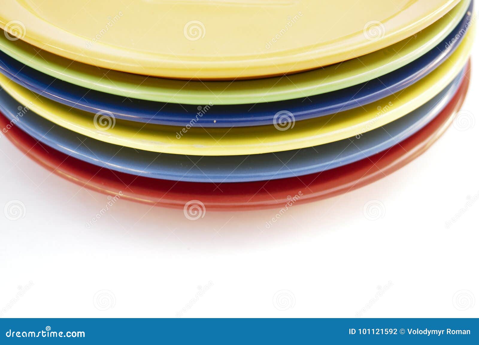 Colored Plates is an Isolate Stock Photo - Image of glass, heap: 101121592