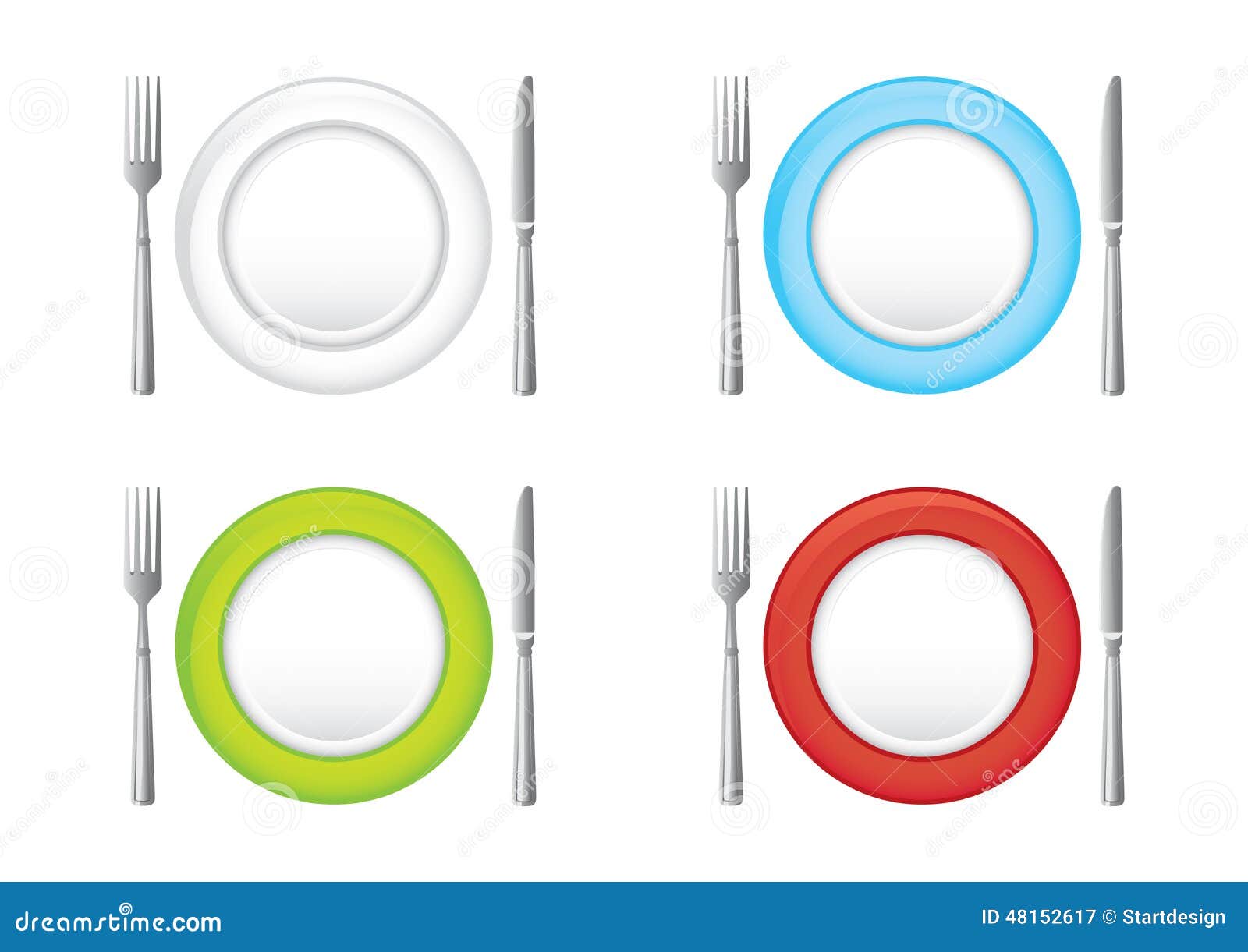 Colored_plates stock illustration. Illustration of vibrant - 48152617