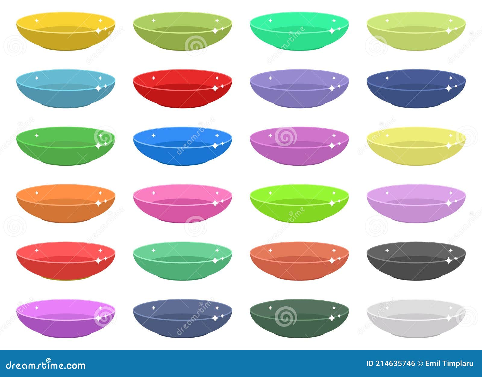 Colored_plates Stock Illustration | CartoonDealer.com #48152617