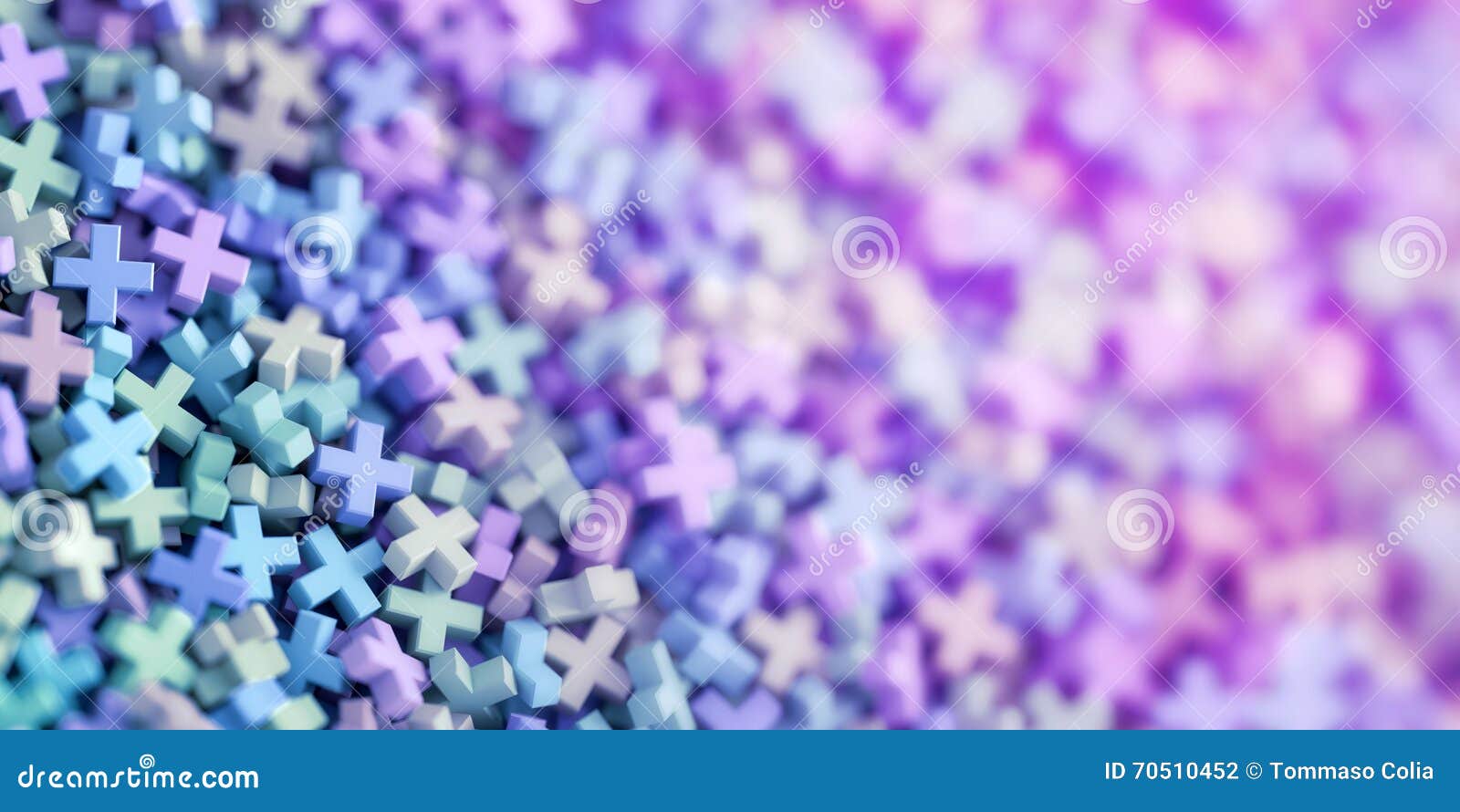 Colored Plus Symbols Background, 3d Rendering Stock Image ...