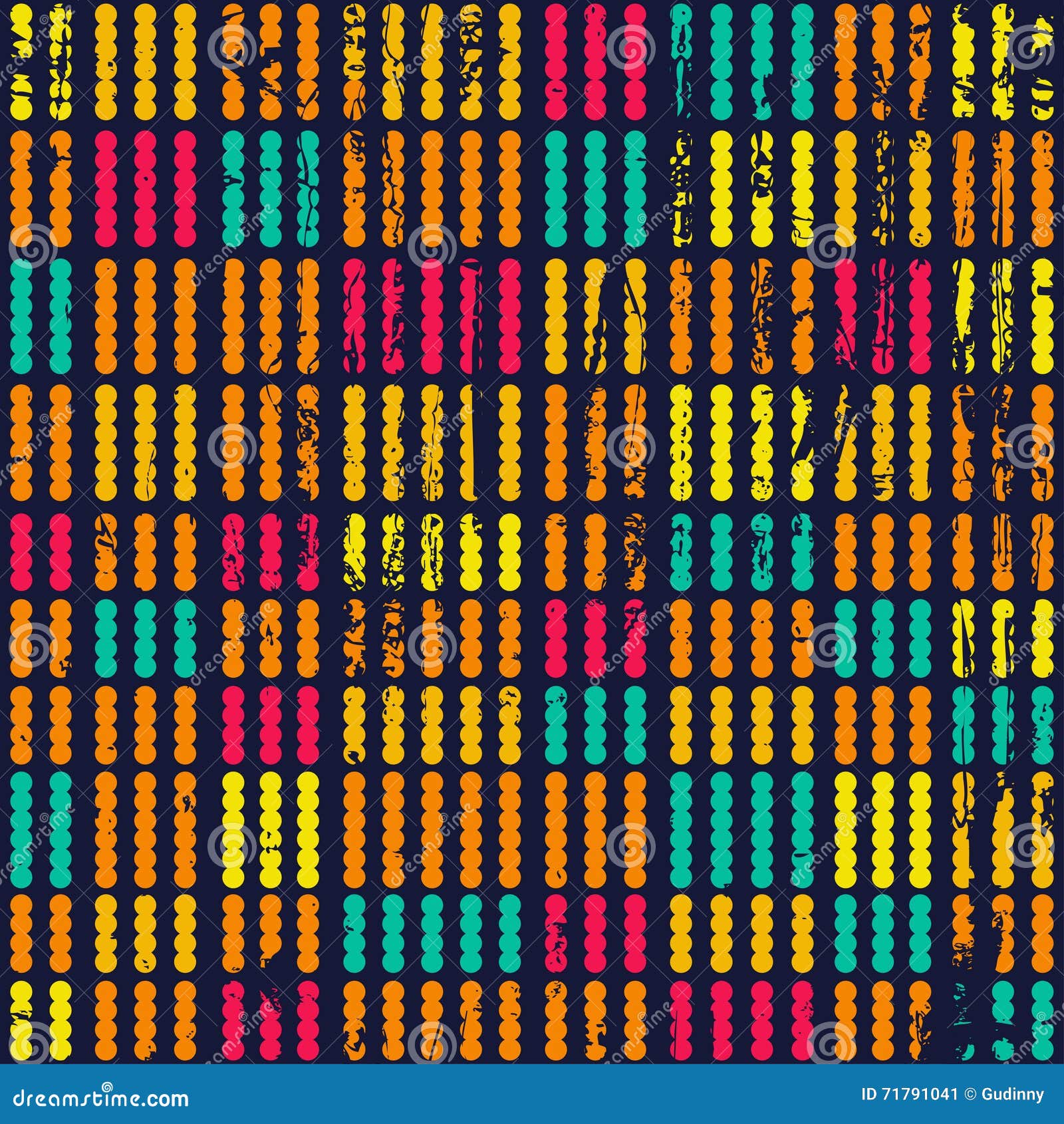 Colored Points Seamless Pattern with Grunge Texture. Stock Illustration ...