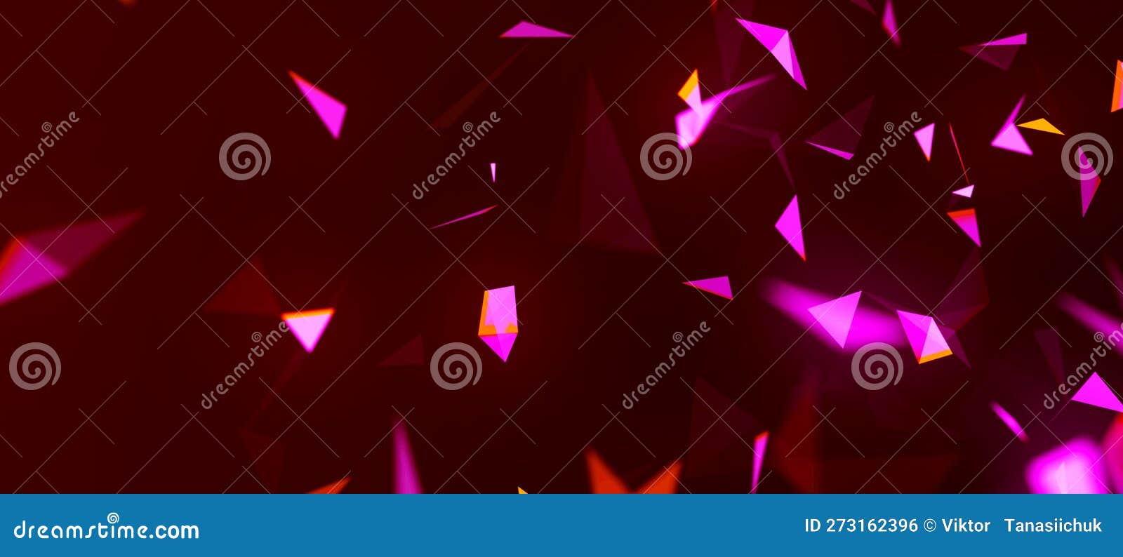 Colored Polygonal Space. Connection Dots and Lines Structure. Digital ...
