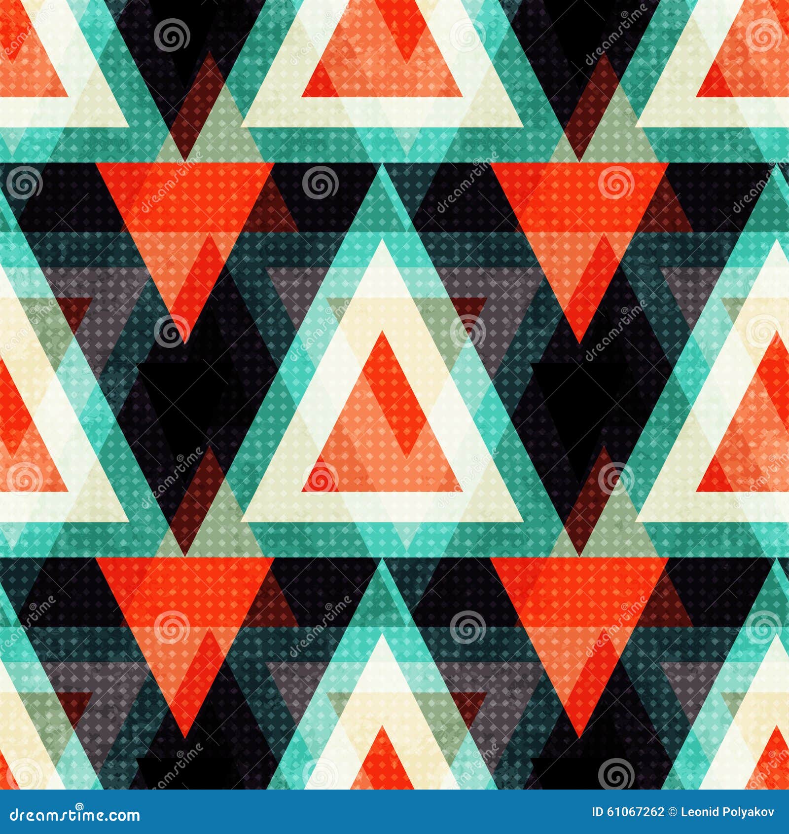 Colored Polygons on a Dark Background. Seamless Geometric Pattern Stock ...