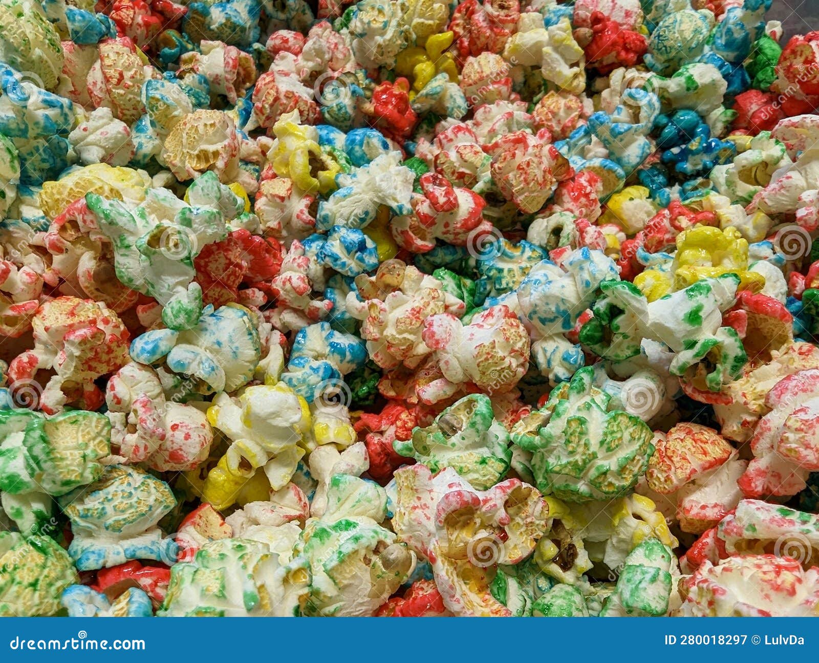 Colored popcorn stock image. Image of attractive, confectionery - 280018297