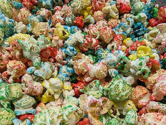 Colored popcorn stock image. Image of attractive, confectionery - 280018297