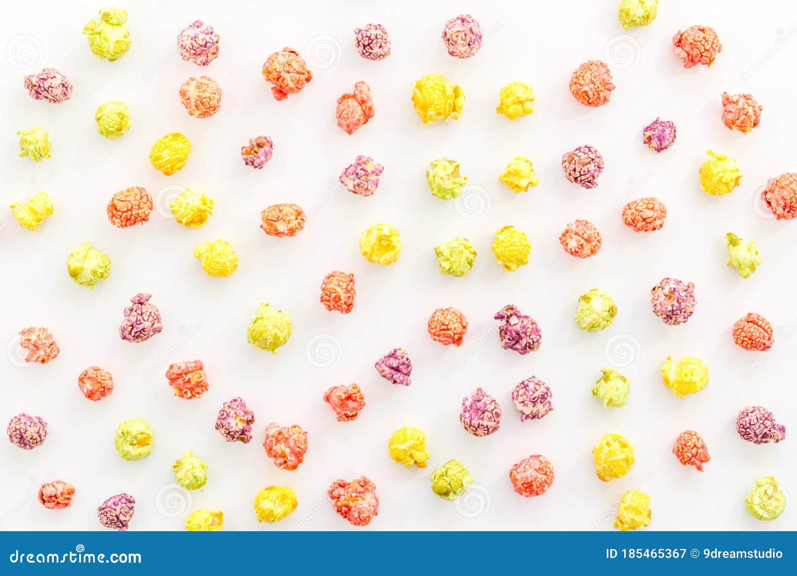 Colored Popcorn Texture Background. Sweet Popcorn. Royalty-Free Stock ...