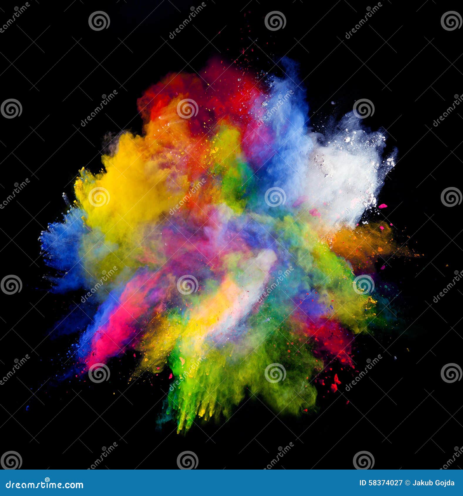 Colored Powder on Black Background Stock Image - Image of wallpaper ...