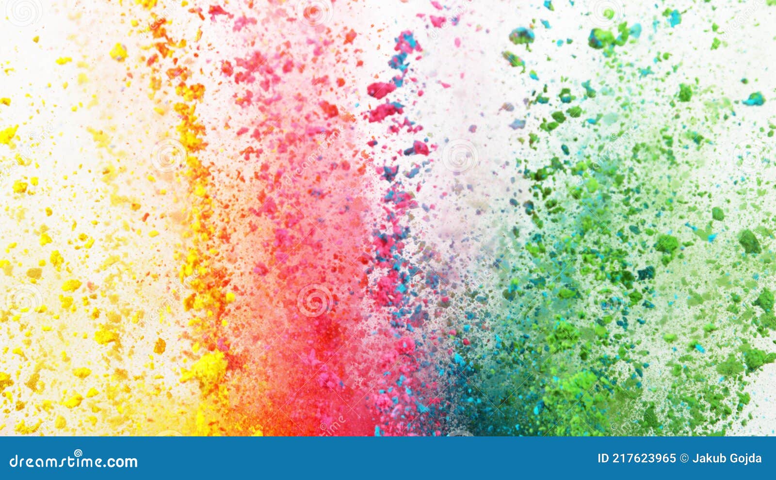 Colored powder explosion stock image. Image of isolated - 217623965