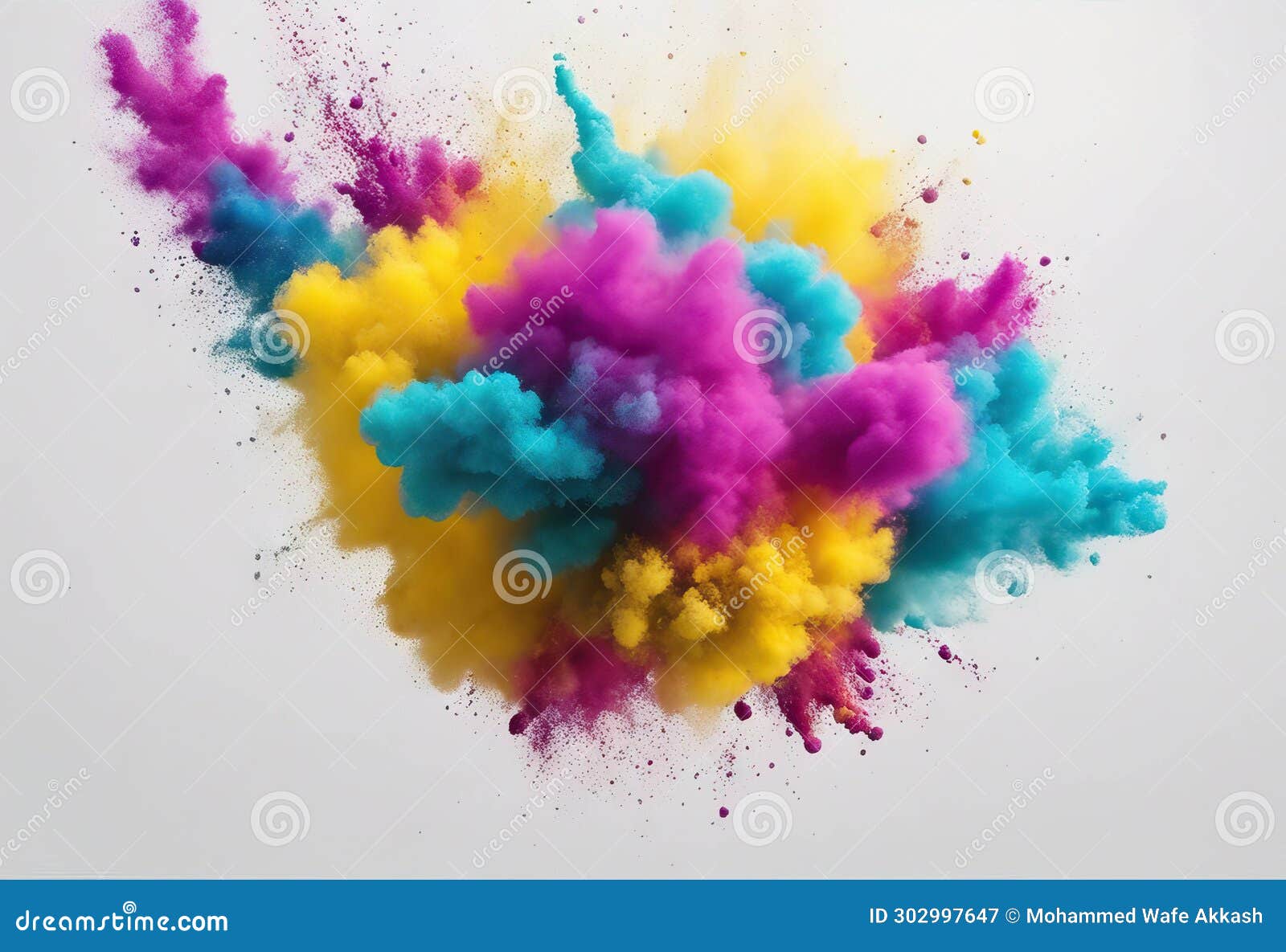 Colored Powder Explosion on White Background Stock PhotoBackgrounds ...