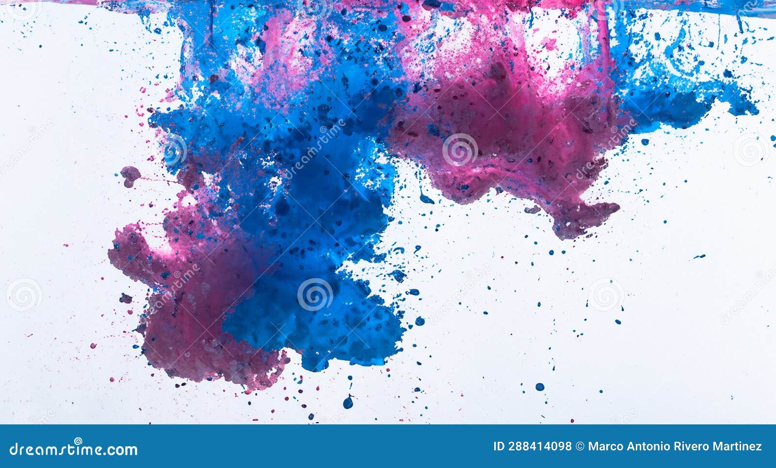 Colored Powder Falling on Water in High Resolution Stock Photo - Image ...