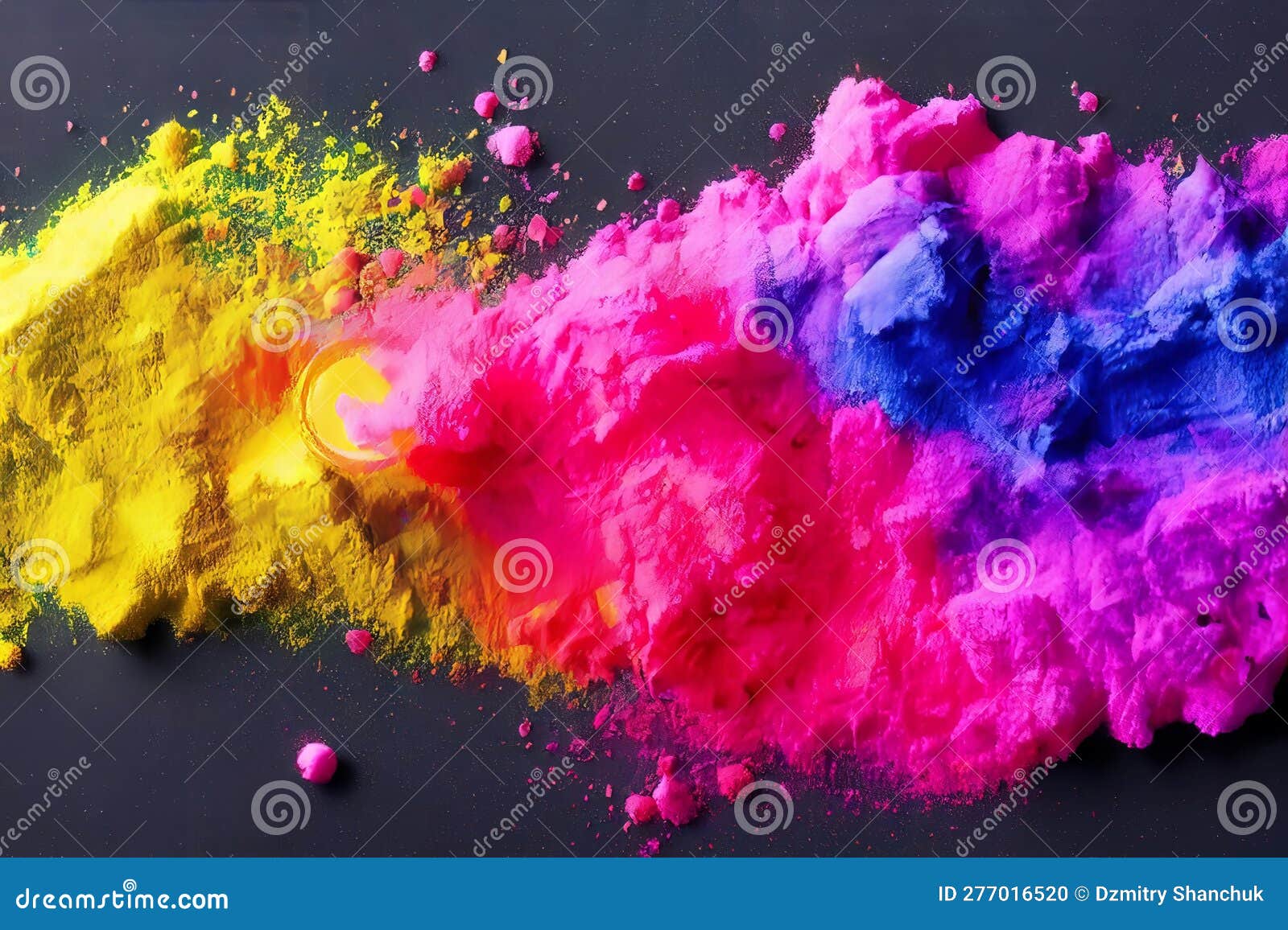 Colored Powder Scattered in Different Colors Slide Generative AI Stock ...