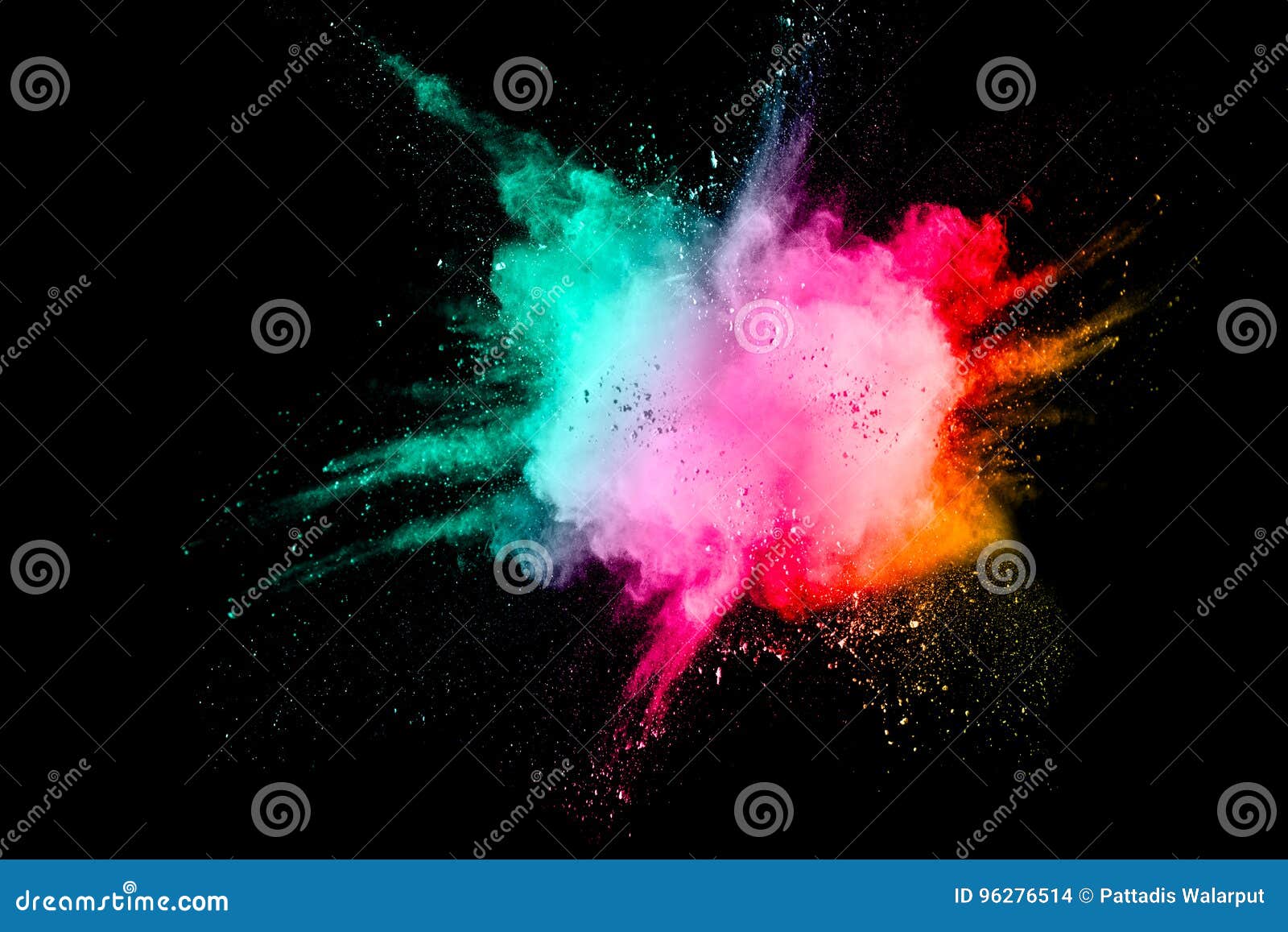 Colored powder splash stock photo. Image of color, glowing - 96276514