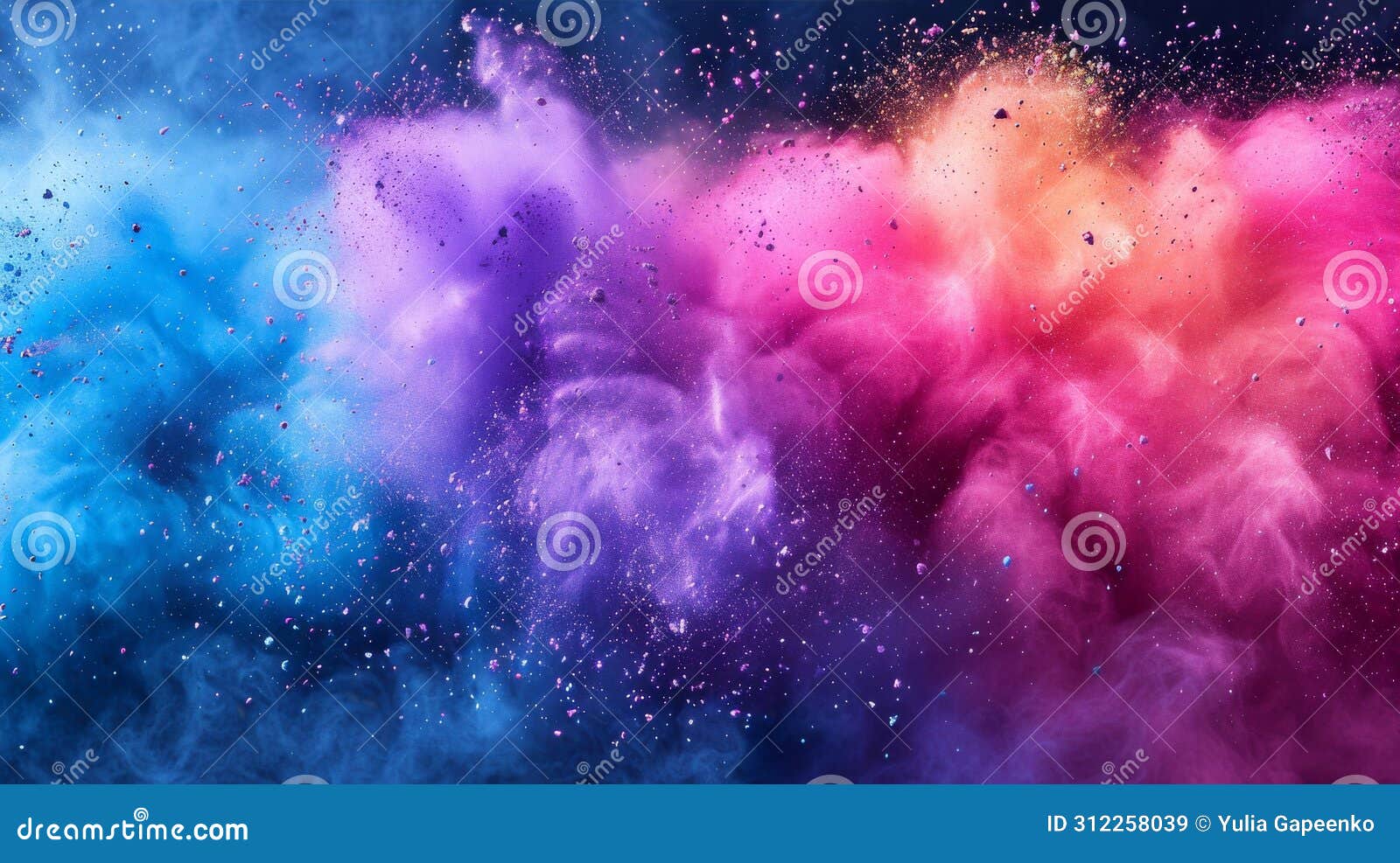 Colored Powders Bursting in Air Stock Image - Image of tradition ...