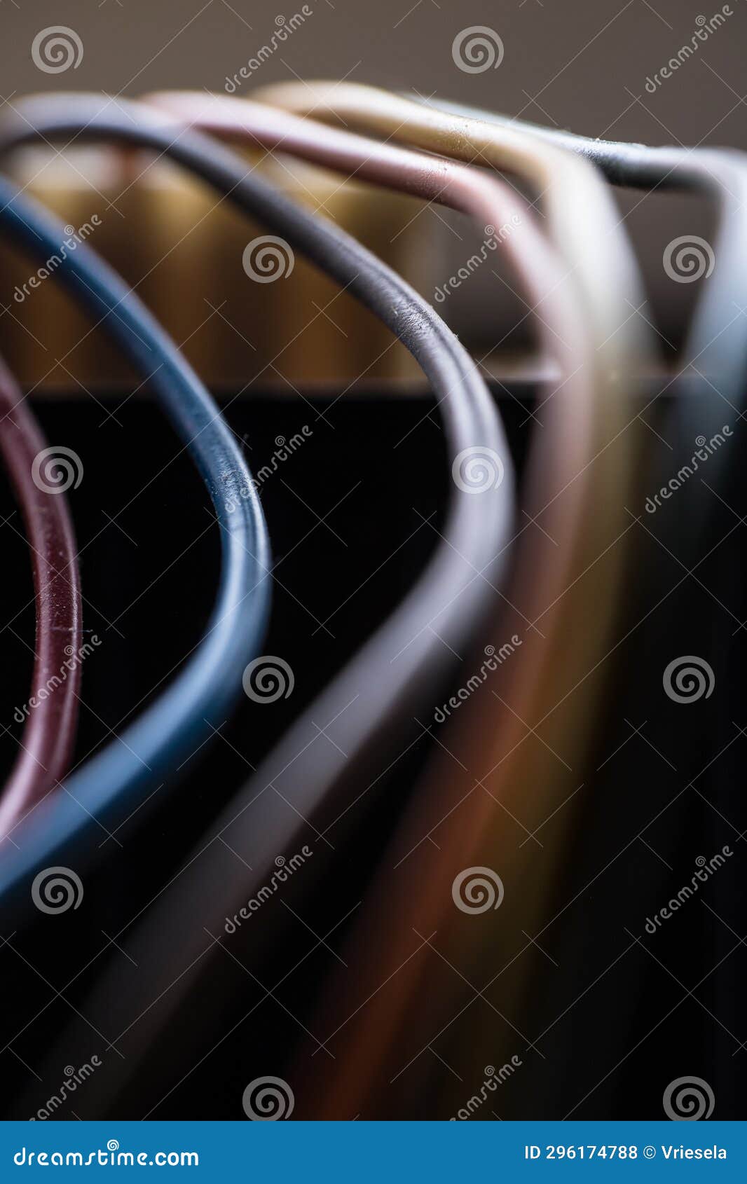 Colored Power Cables that Come from a Transformer. Stock Photo - Image ...