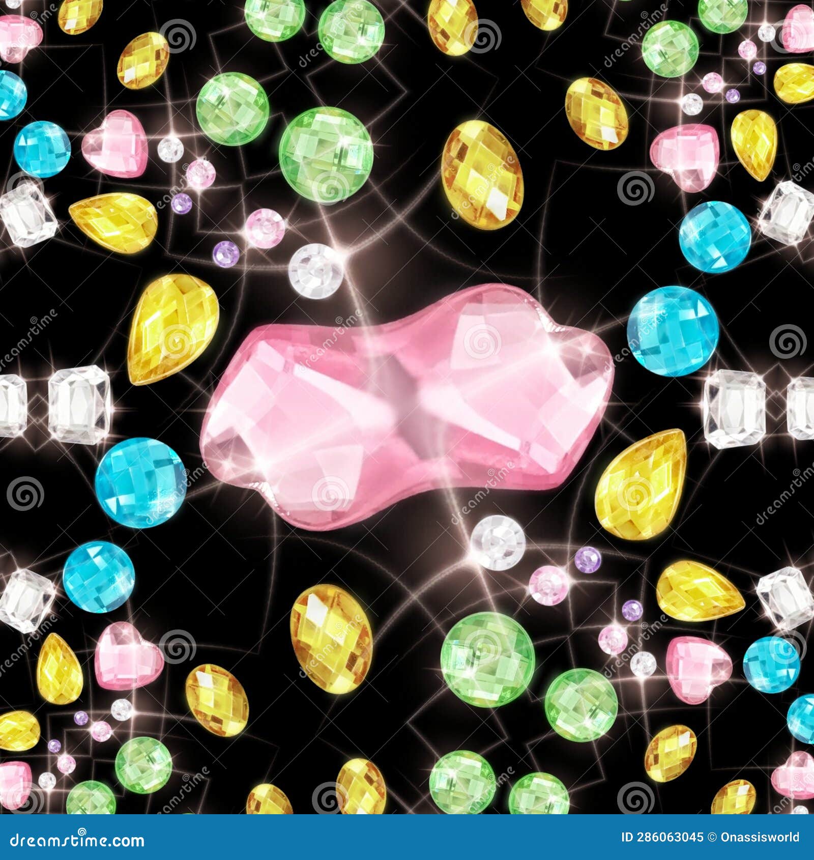 Colored Precious Stones Abstract Background Shapes and Blurs Stock ...