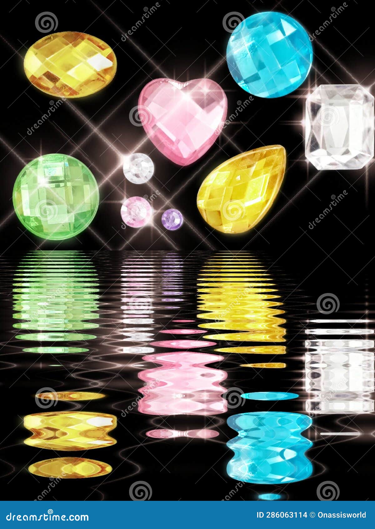 Colored Precious Stones Abstract Background Shapes and Blurs Stock ...