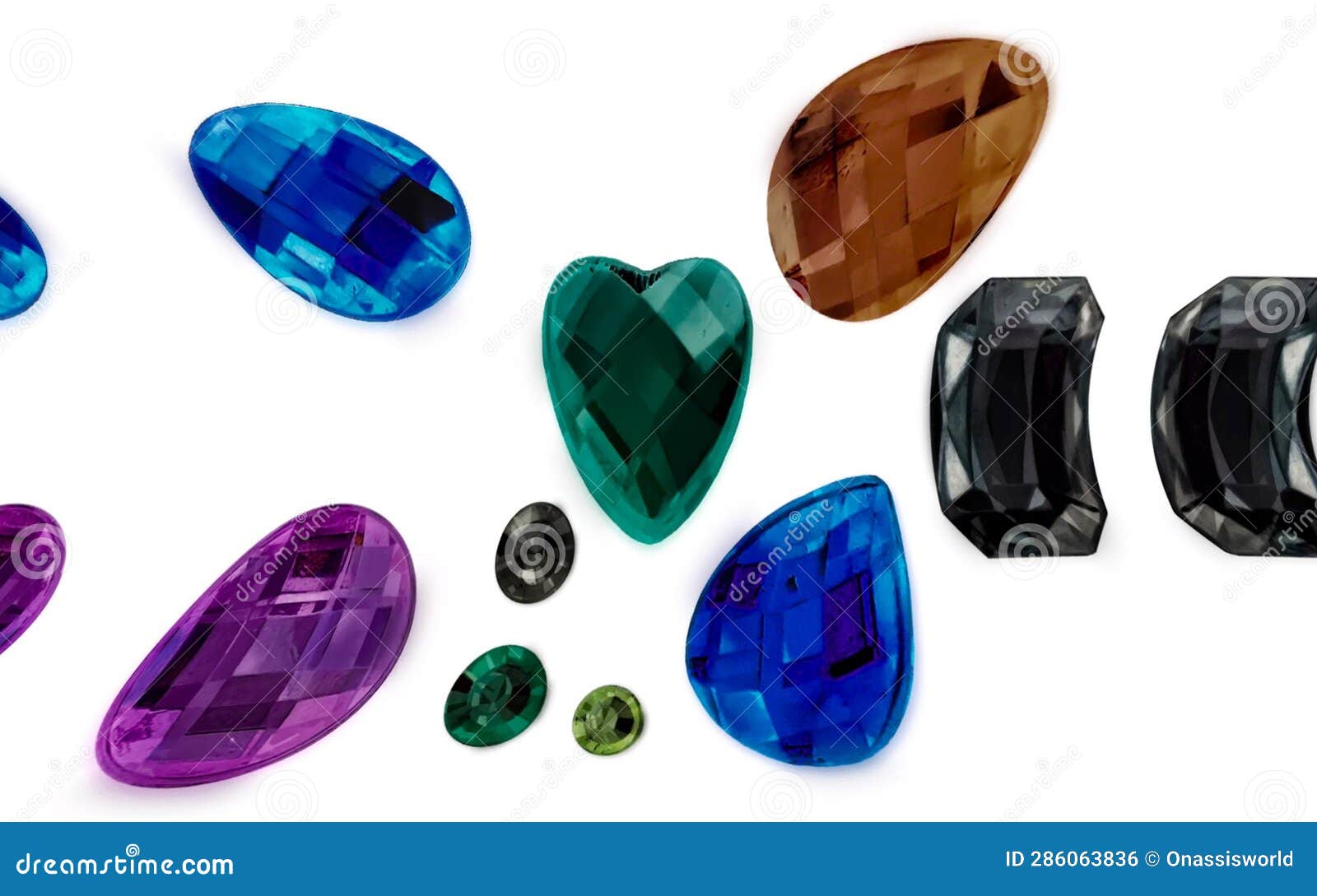 Colored Precious Stones Abstract Background Shapes and Blurs Stock ...