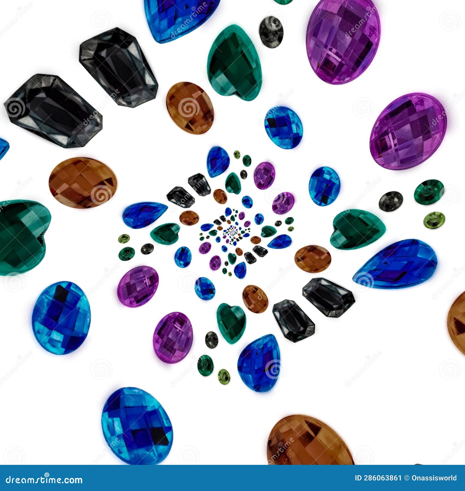 Colored Precious Stones Abstract Background Shapes and Blurs Stock ...