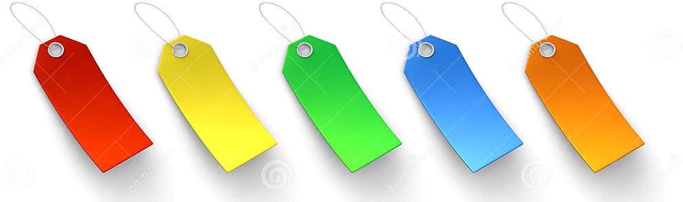 Colored Price Tags stock illustration. Illustration of isolated - 12453068