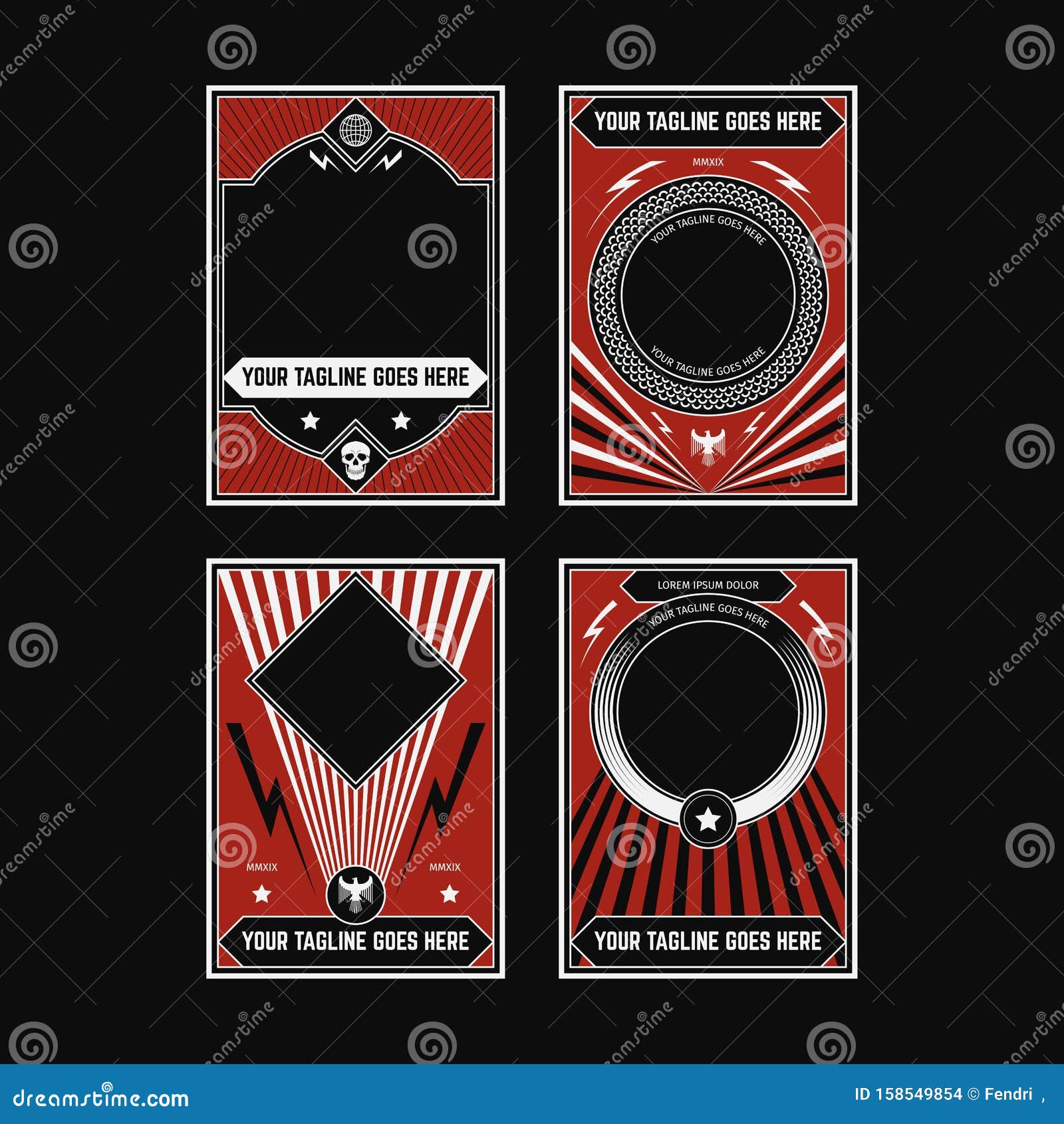 PROPAGANDA POSTER BACKGROUND COLLECTIONS Vector Illustration ...