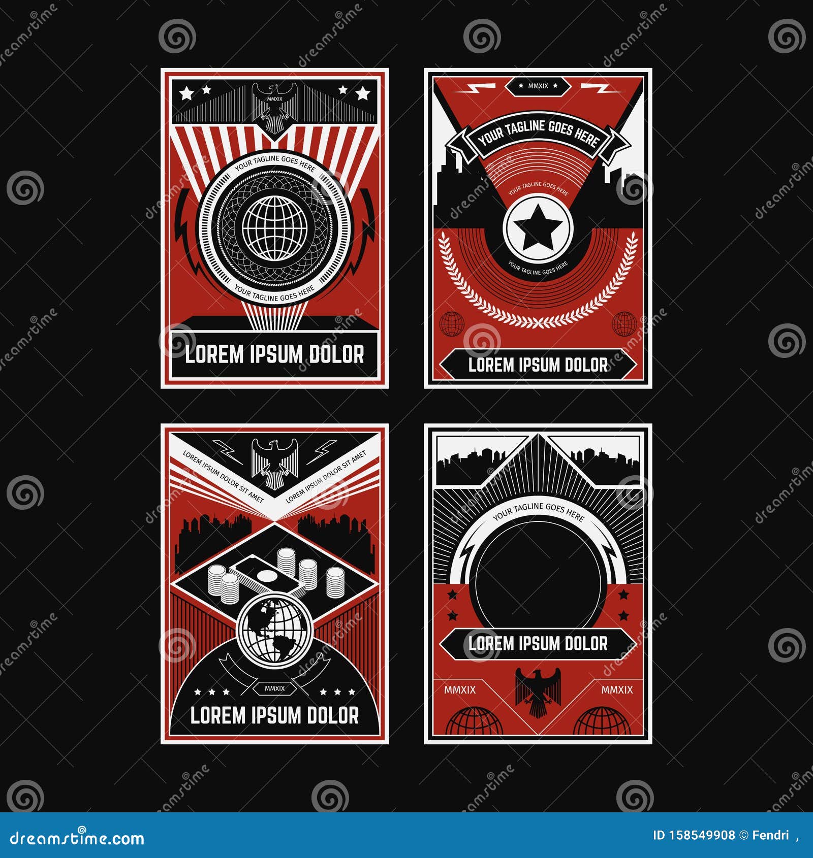 PROPAGANDA POSTER BACKGROUND COLLECTIONS Stock Vector - Illustration of ...