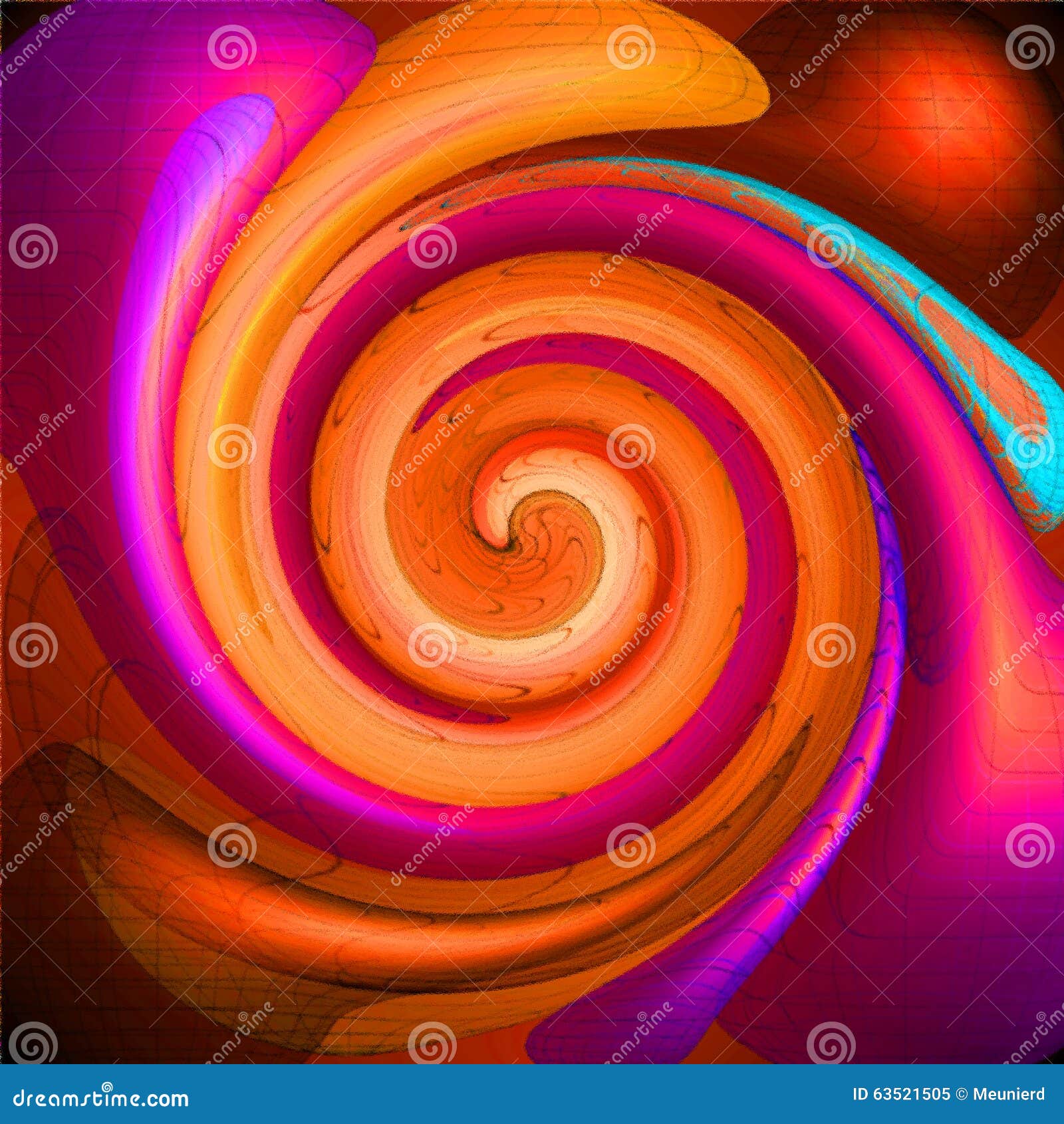 Colored psychedelic spiral stock illustration. Illustration of ellipse ...
