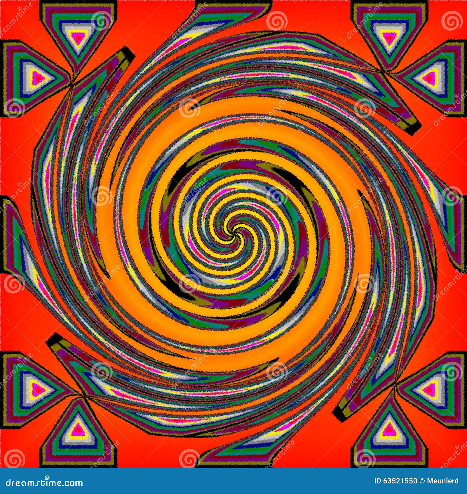 Colored Psychedelic Spiral Royalty-Free Stock Photo | CartoonDealer.com ...
