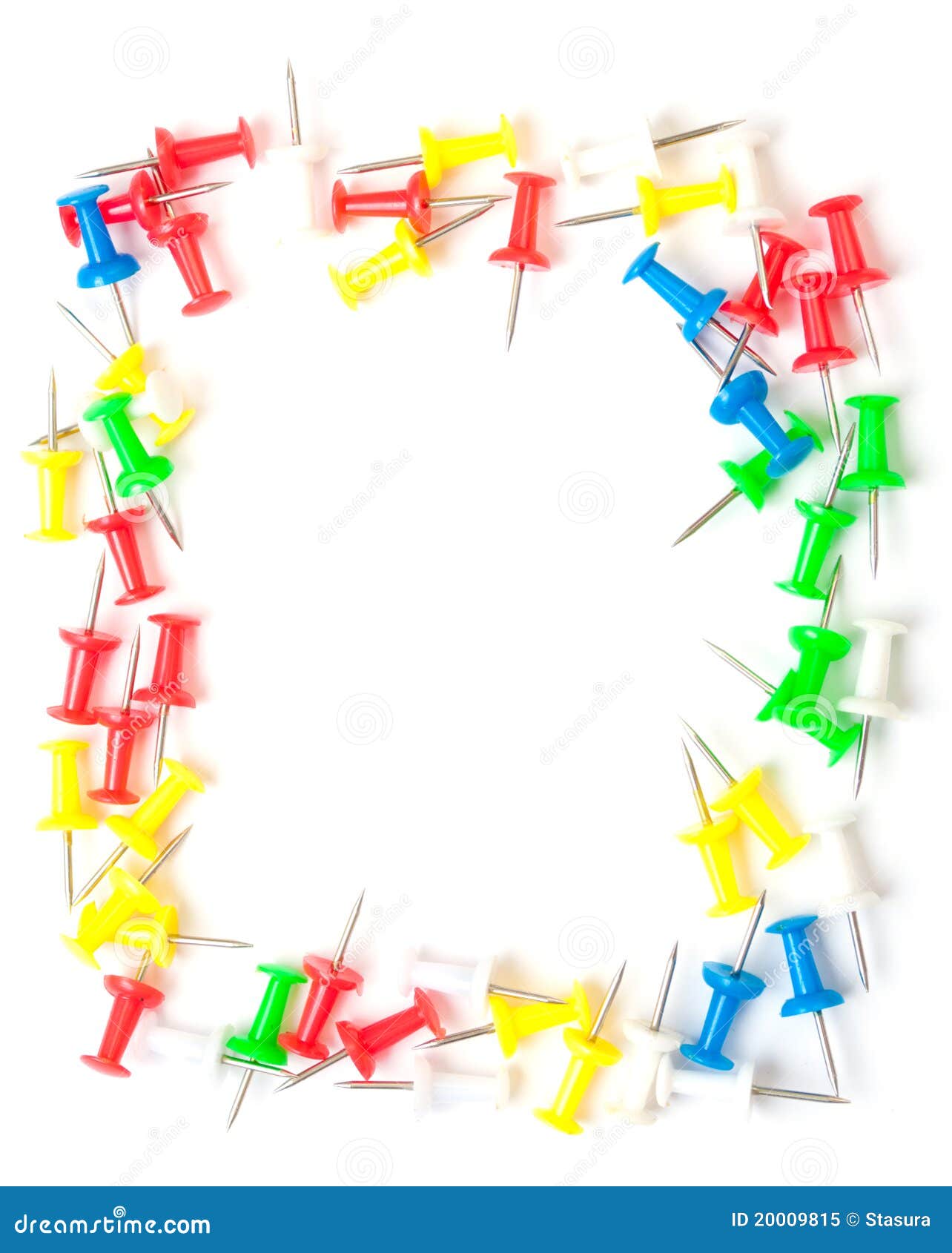 Colored Push Pins Frame Picture. Image: 20009815