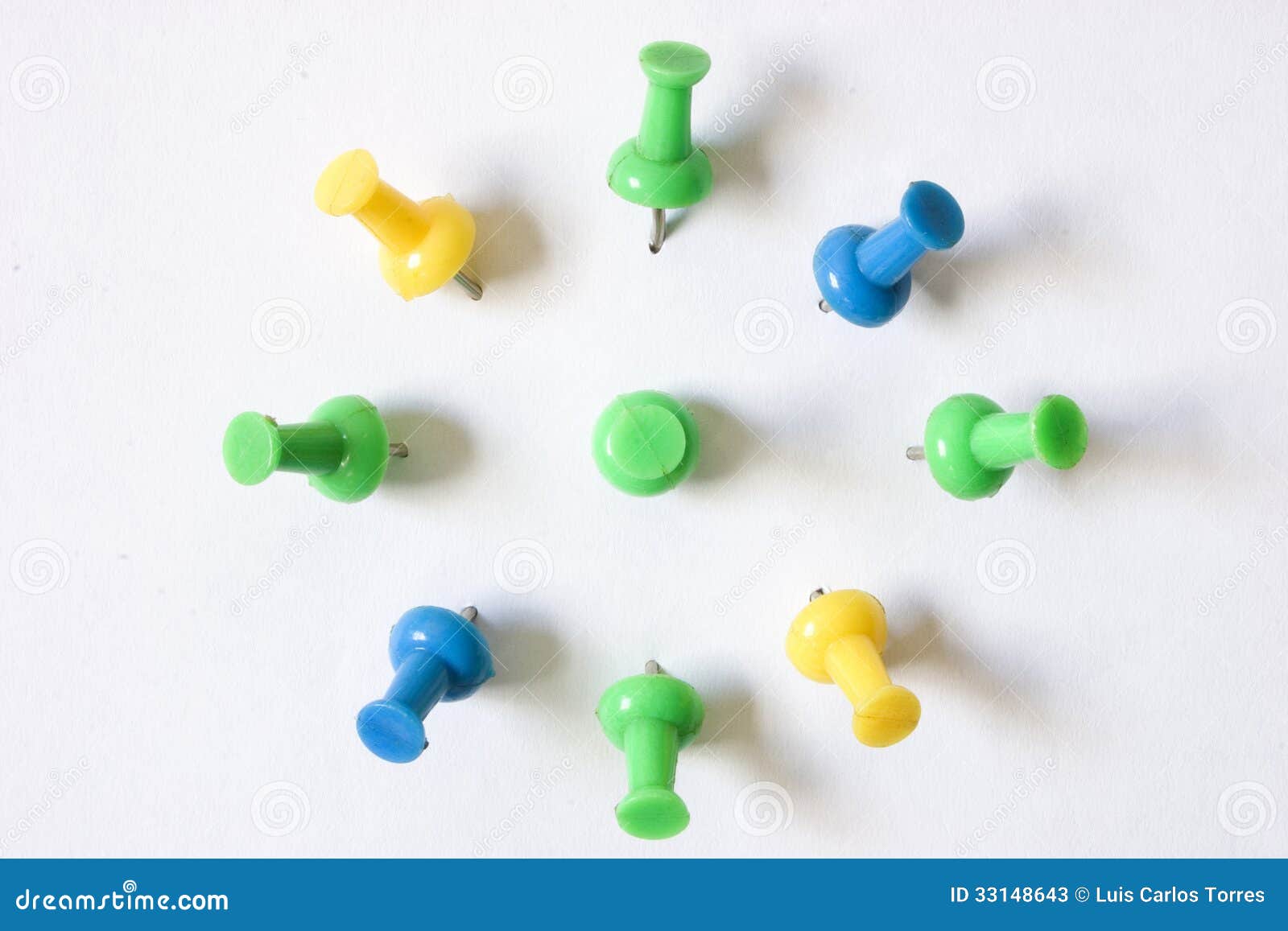 Colored pushpins stock image. Image of attach, materials - 33148643