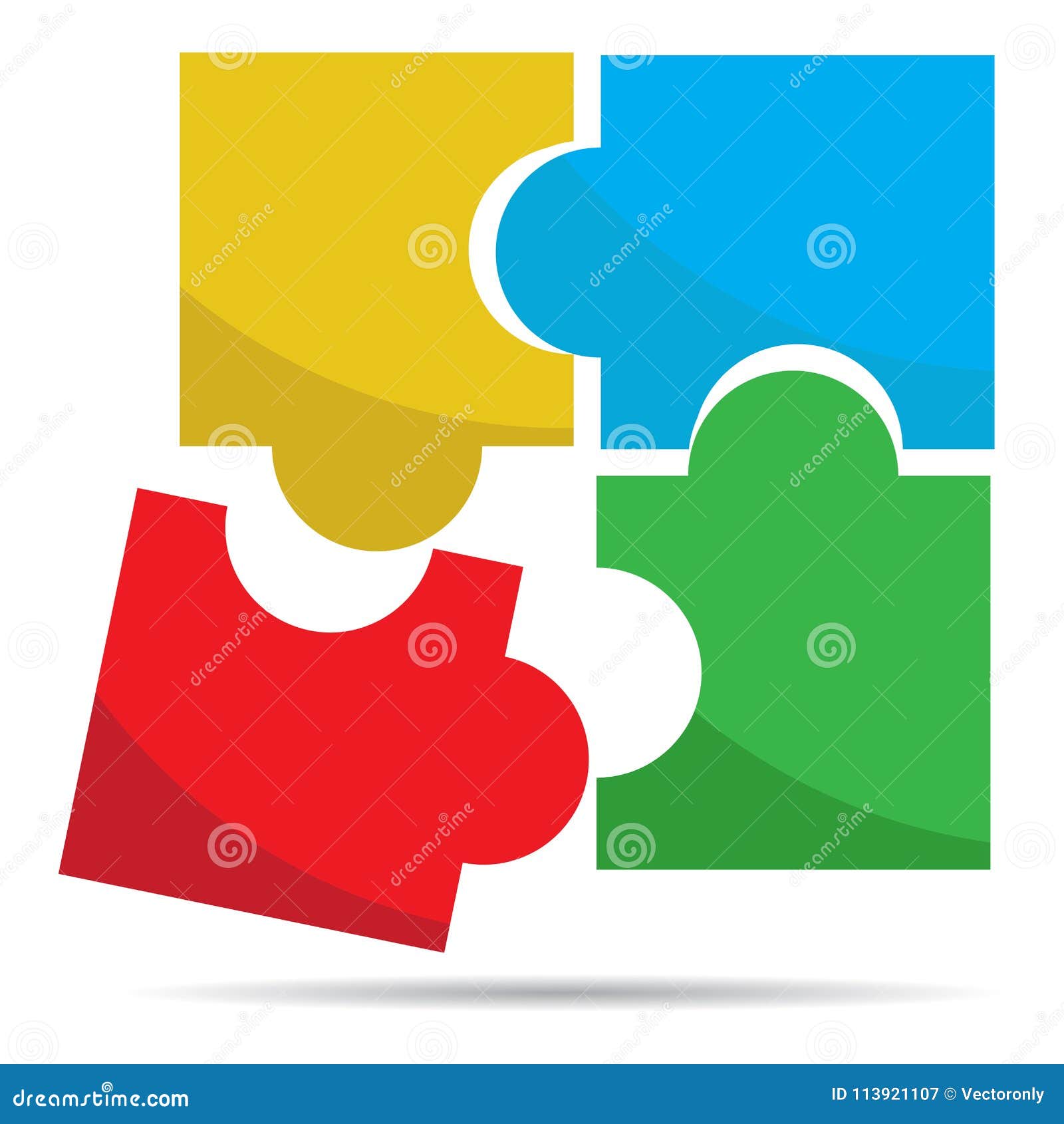 Puzzle pieces vector stock vector. Illustration of graphic - 113921107