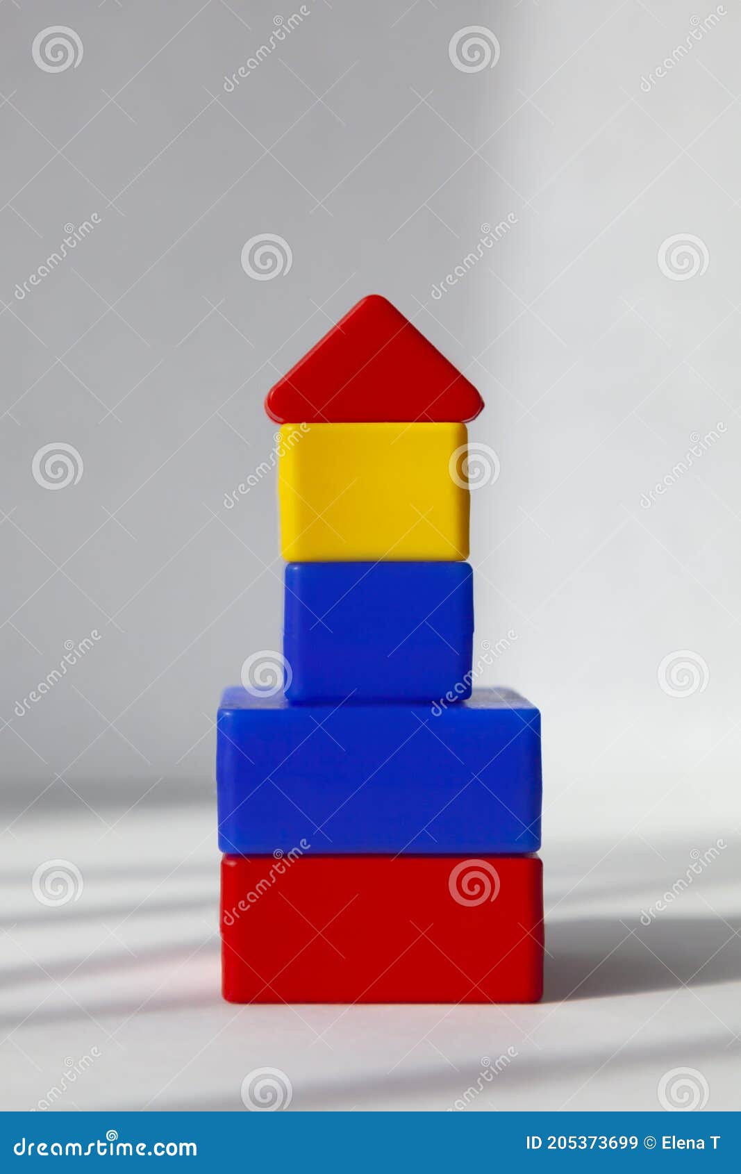Colored Pyramid in the Form of a House Stock Image - Image of childhood ...