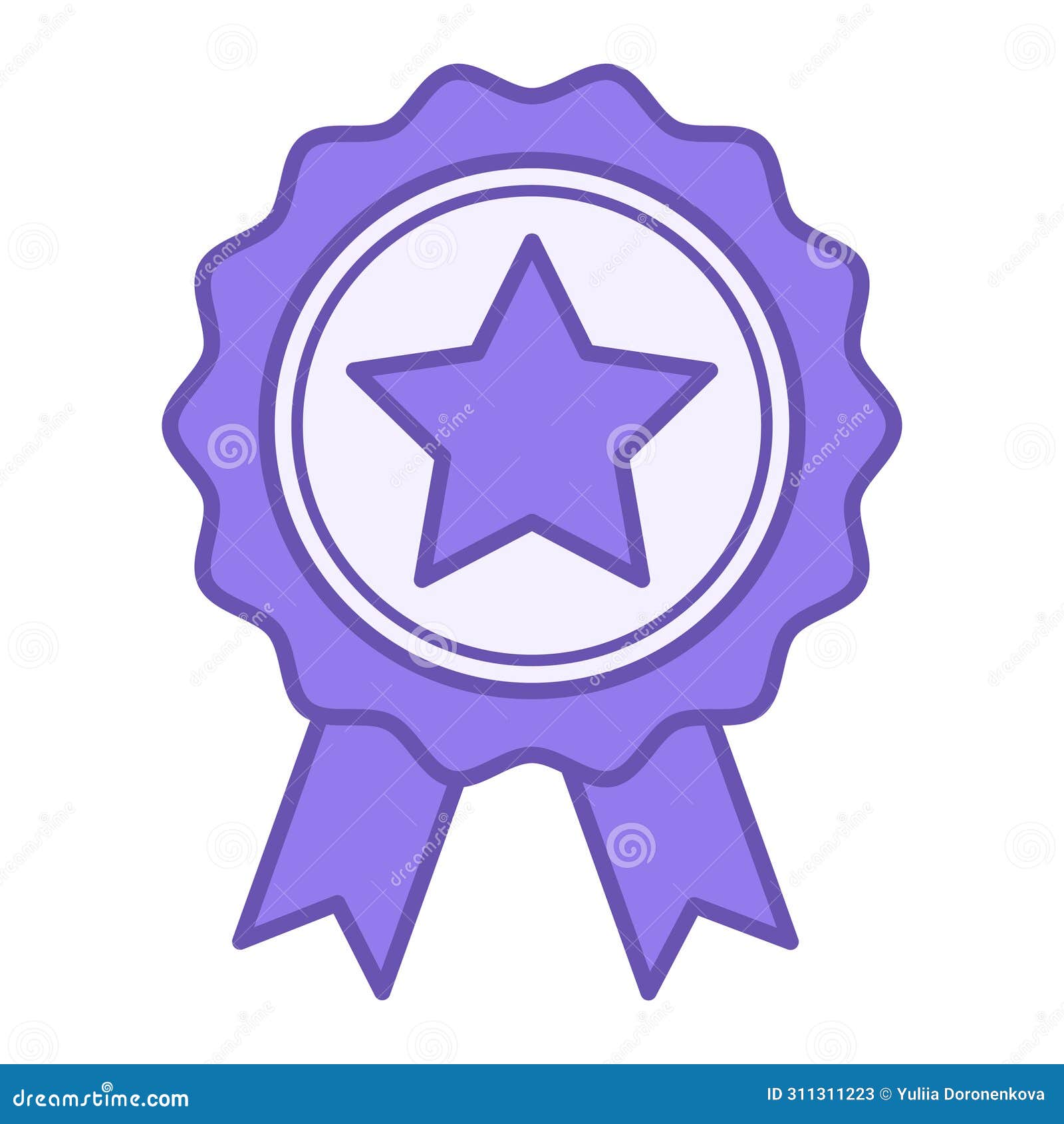 Colored Quality Icon. stock vector. Illustration of medal - 311311223