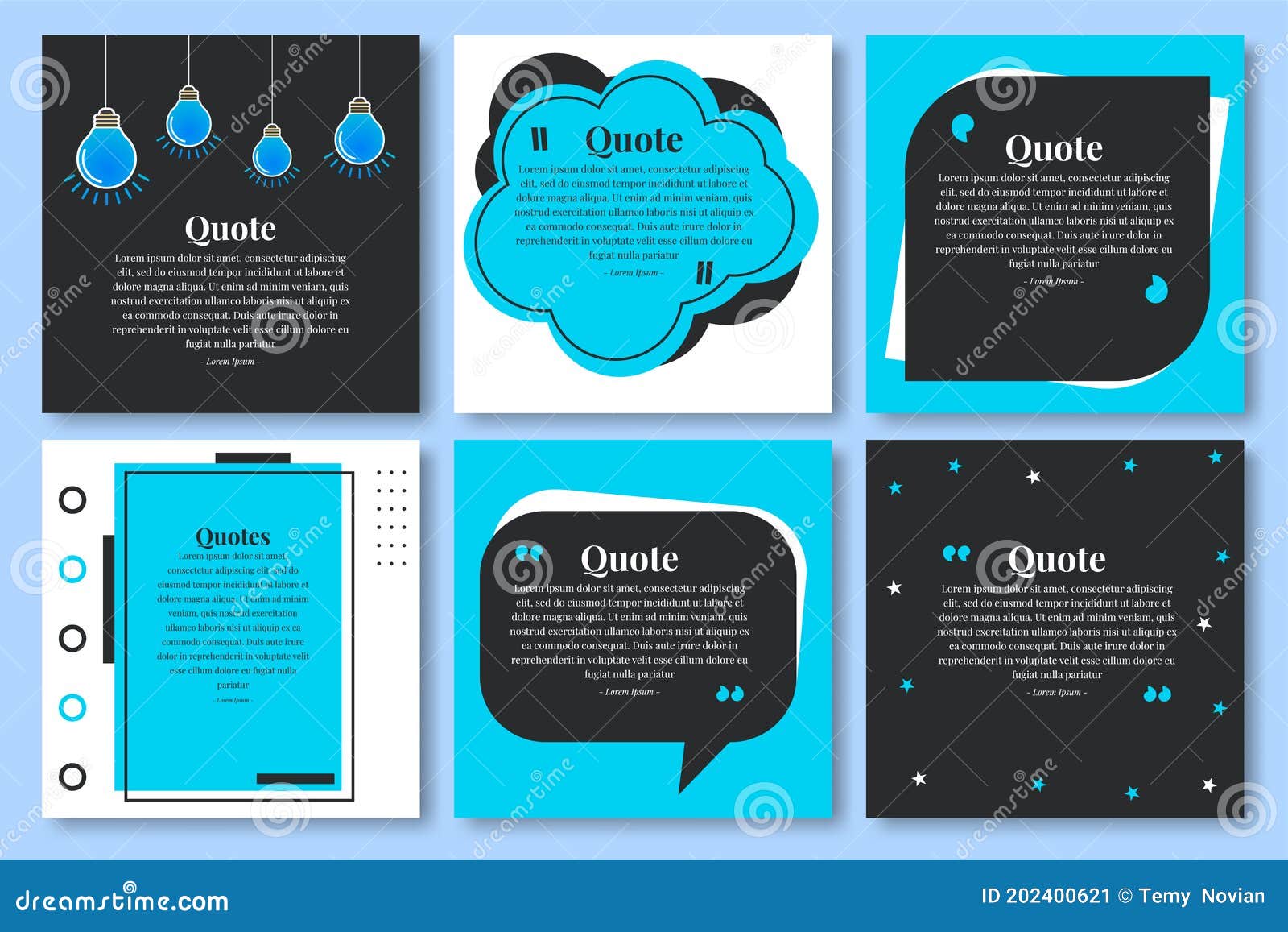 Colored Quote Square Template. Vector Illustration Stock Vector ...