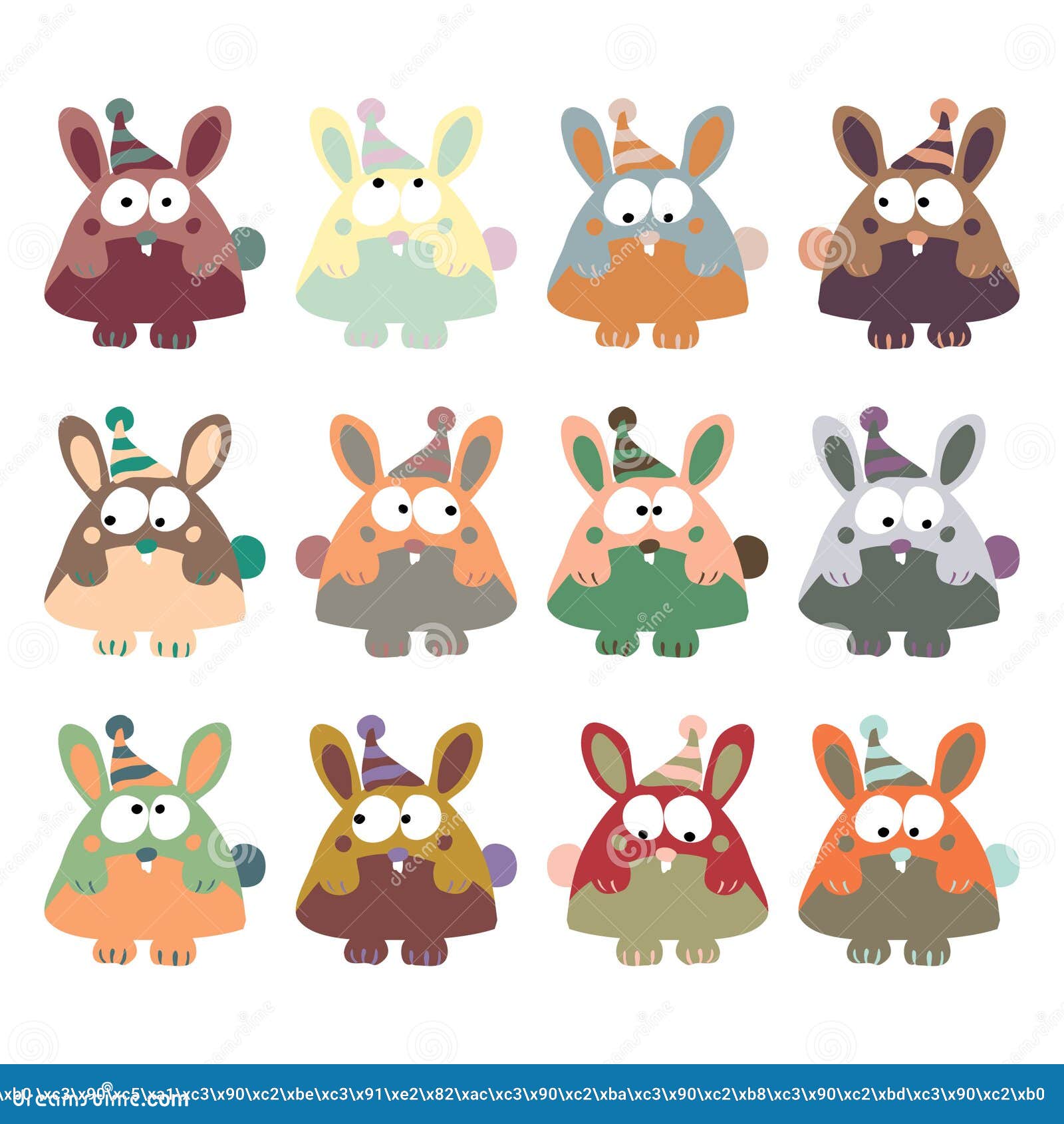 Colored Rabbits Stock Illustrations – 857 Colored Rabbits Stock ...