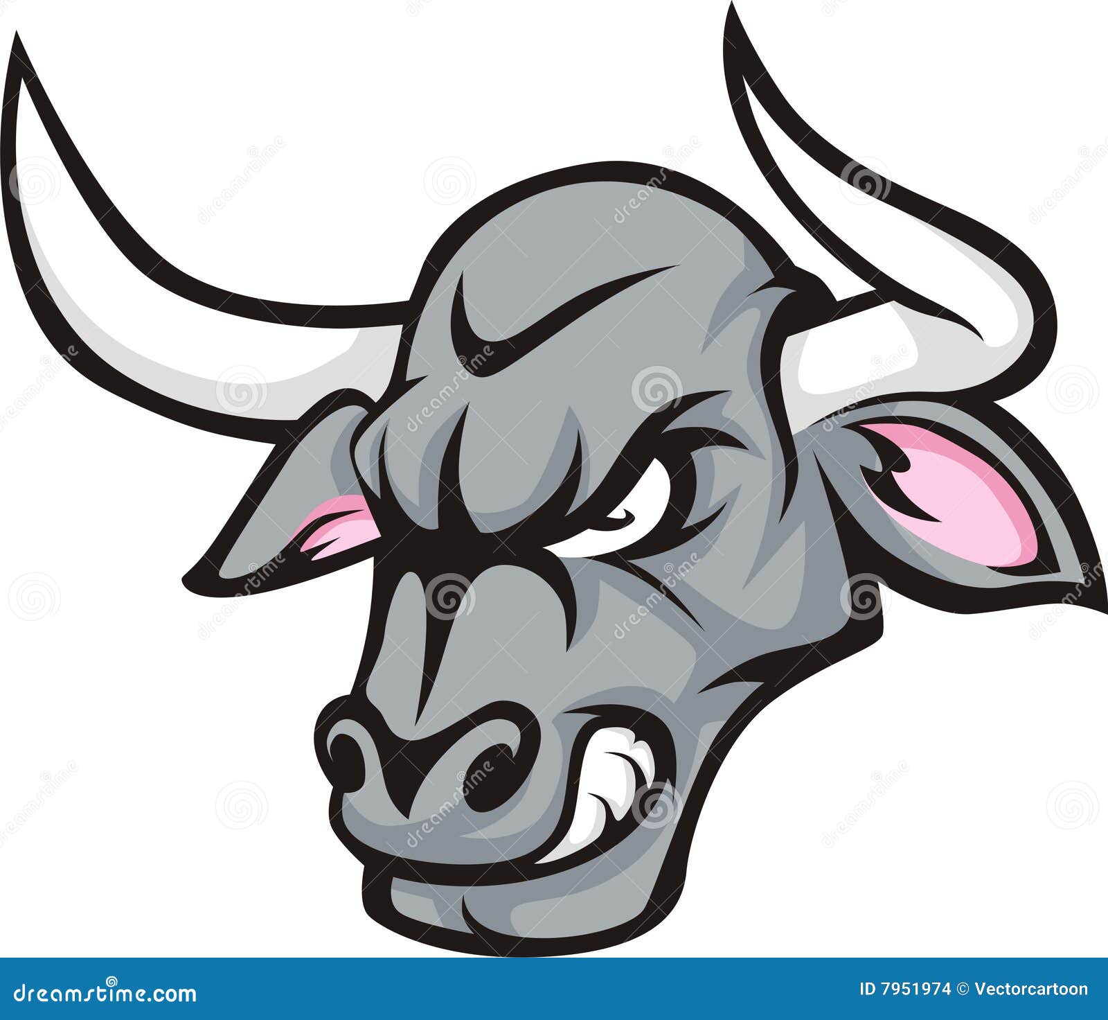 Colored Raging Bull stock illustration. Illustration of wildlife - 7951974