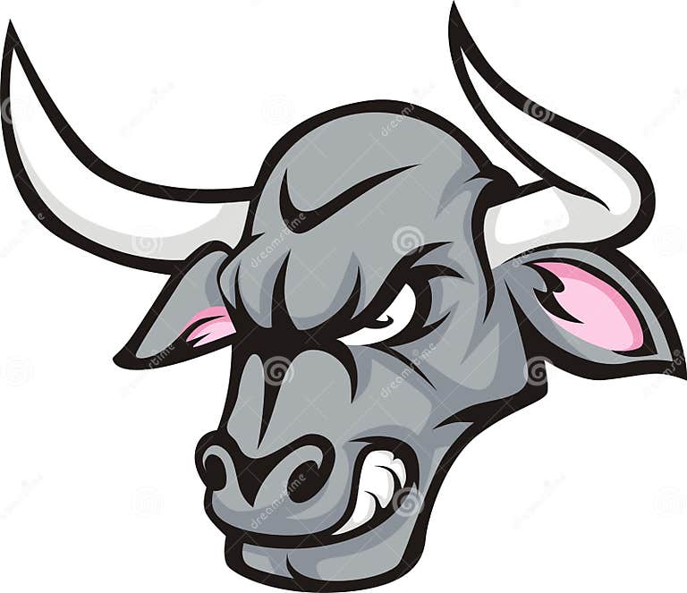 Colored Raging Bull stock illustration. Illustration of wildlife - 7951974