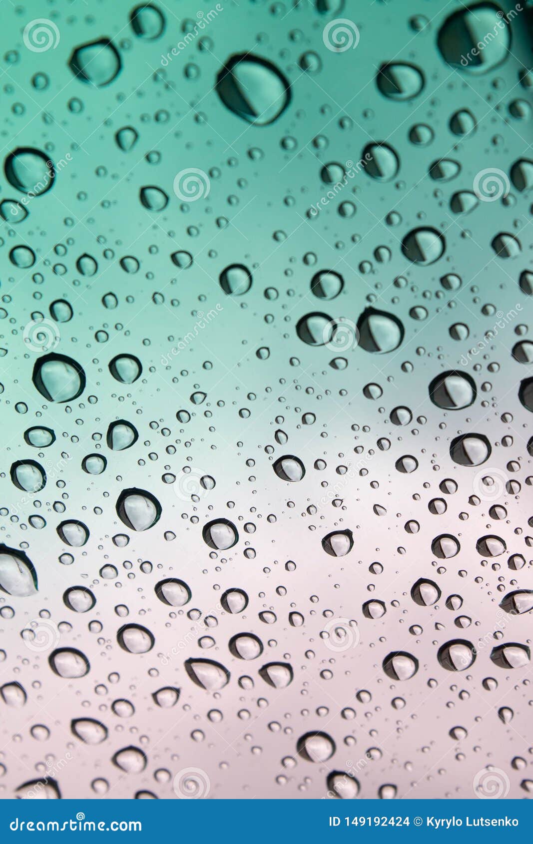 Colored raindrops on glass stock photo. Image of closeup - 149192424