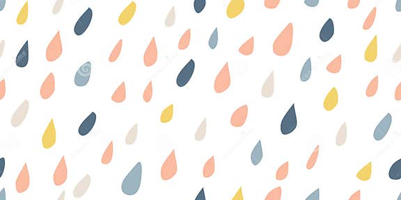 Colored Raindrops. Vector Raindrops, Seamless Pattern of Raindrops Stock Vector - Illustration ...