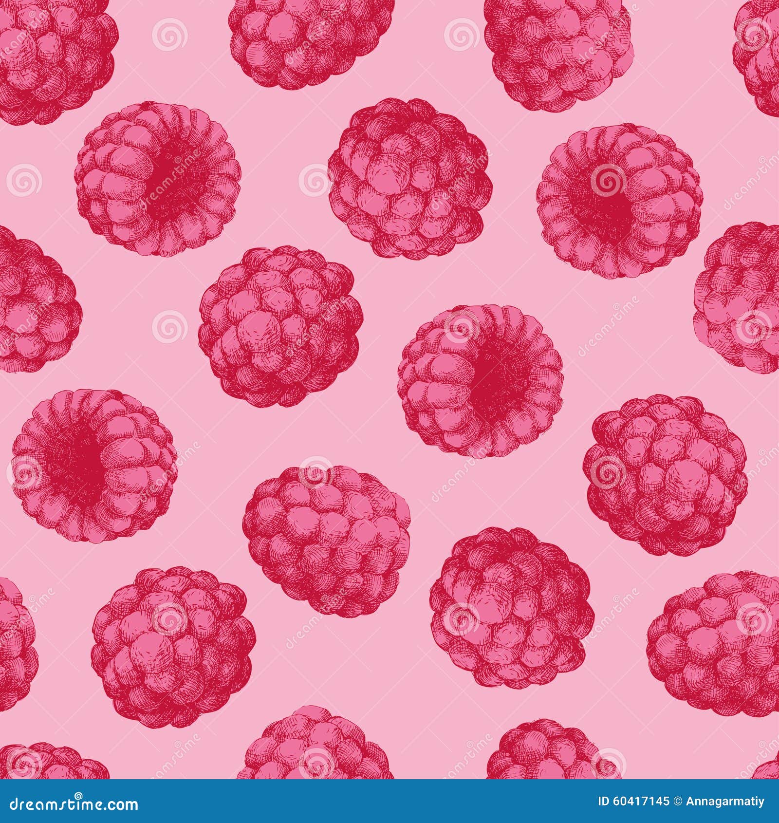 Colored Raspberries Seamless Pattern Stock Vector - Illustration of ...