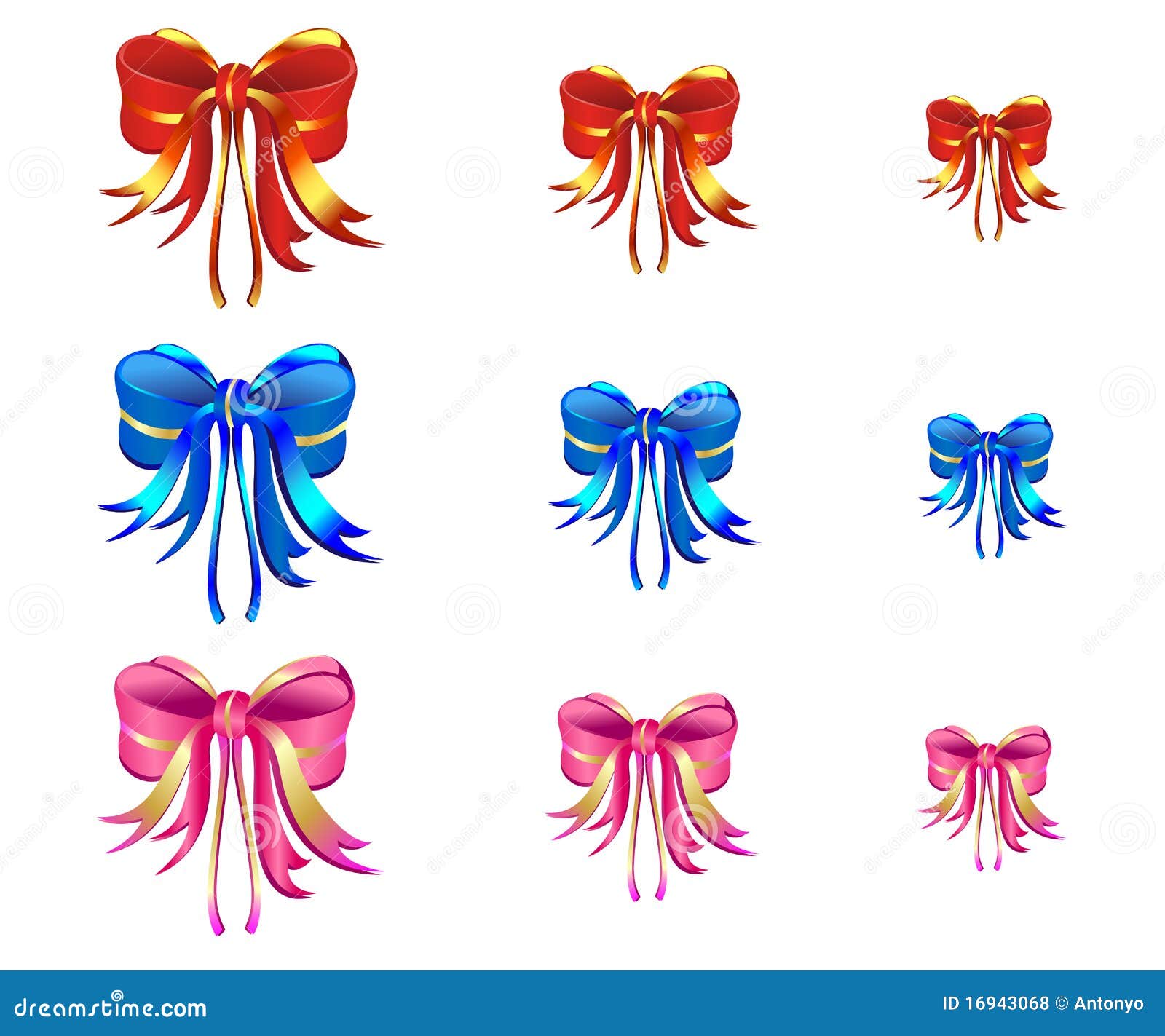 Colored Ribbons stock vector. Illustration of birthday - 16943068