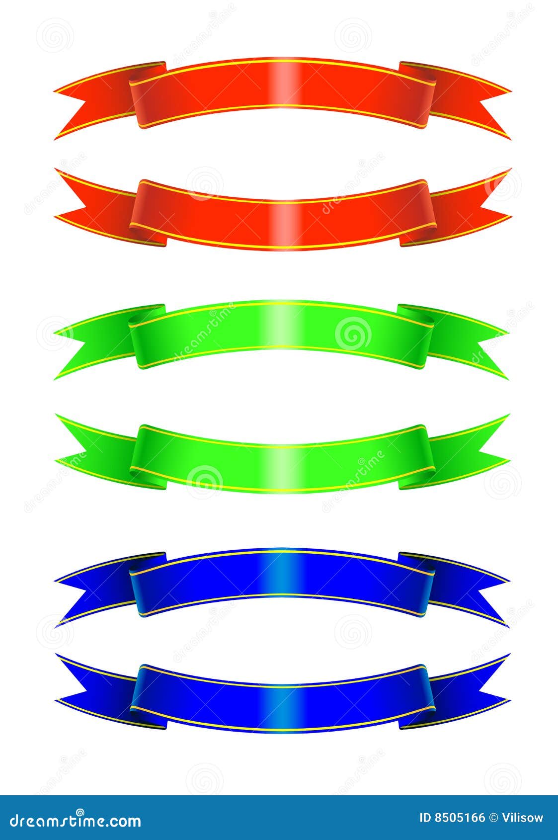 Colored ribbons stock vector. Illustration of curve, celebration - 8505166