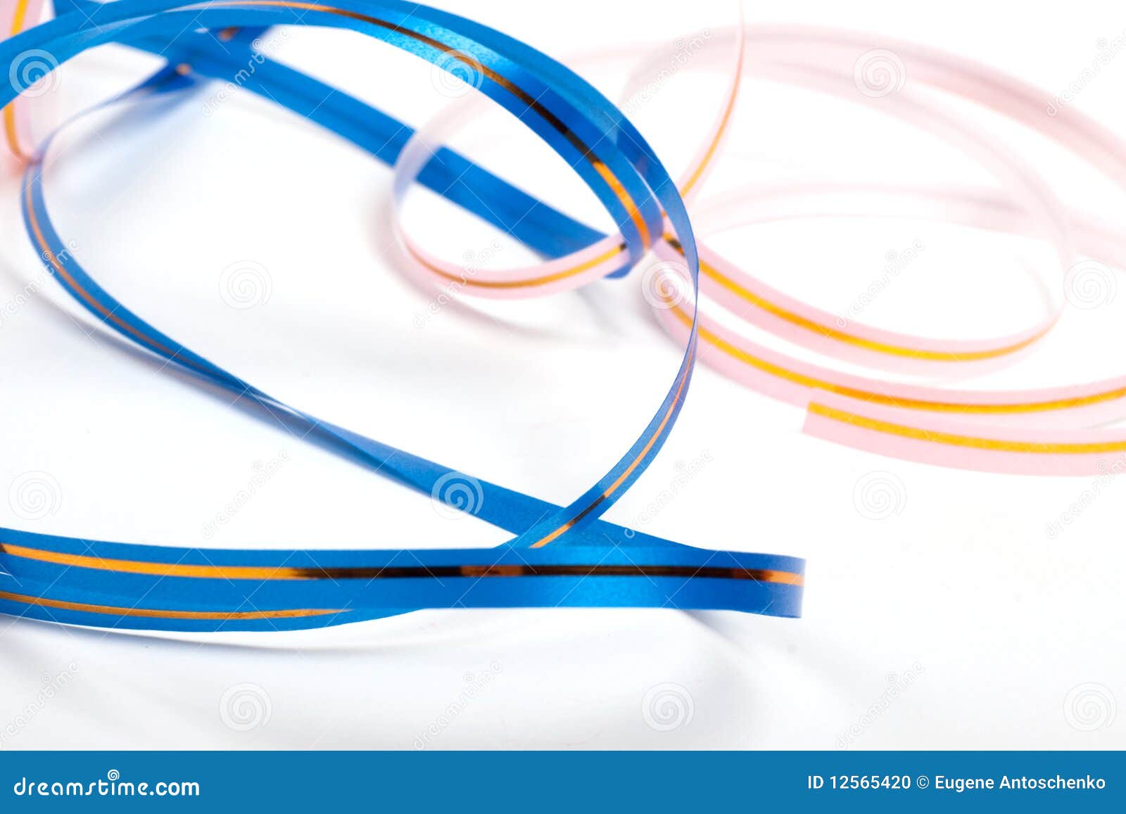 Colored ribbons. Isolated stock photo. Image of golden - 12565420
