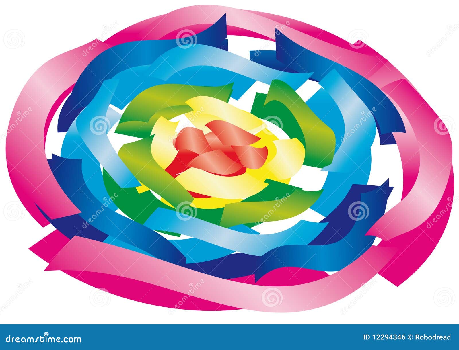 Colored ribbons (vector) stock vector. Illustration of circles - 12294346