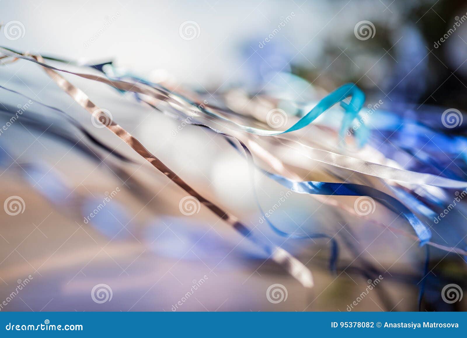 .Colored Ribbons in the Wind. Stock Photo - Image of emotions, color ...