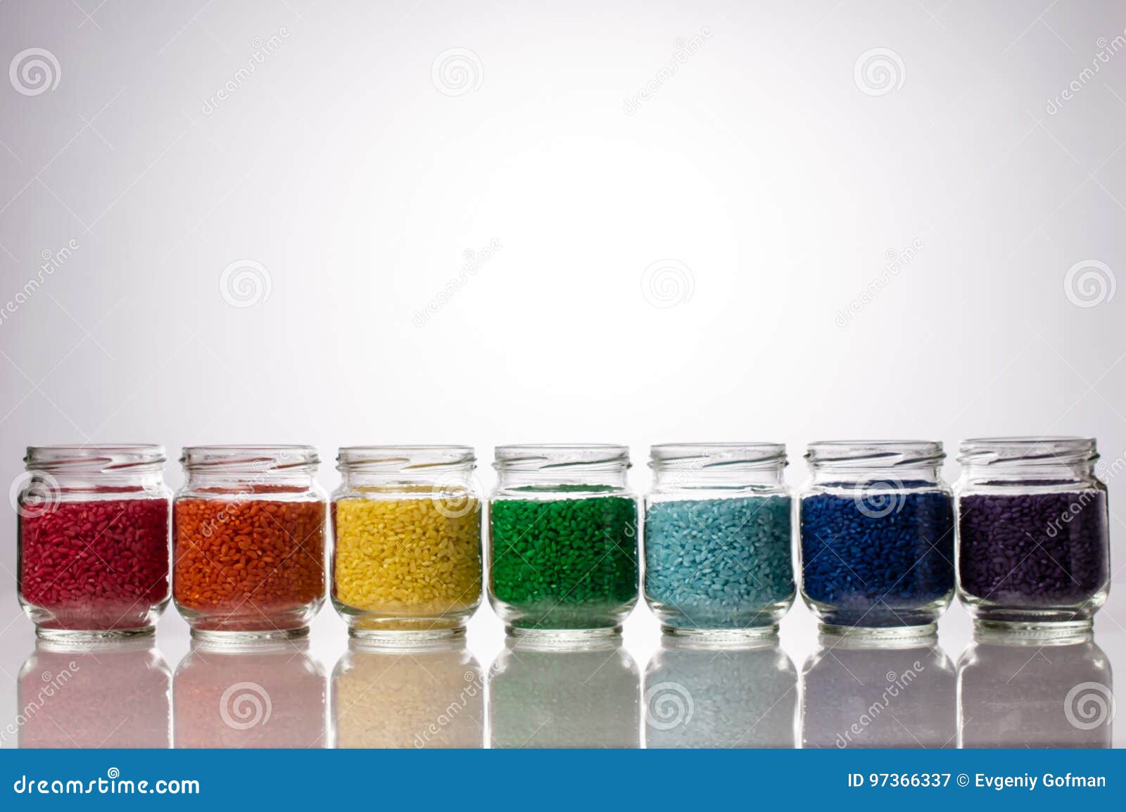 Colored Rice for the Development of Fine Motor Skills Stock Image ...