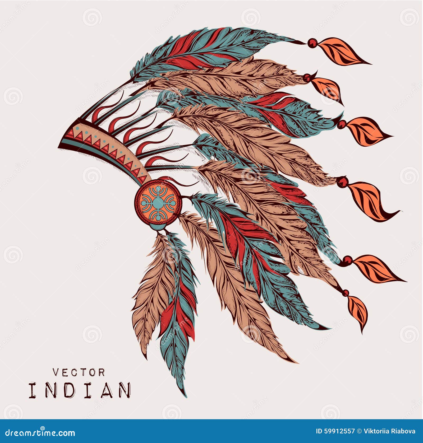 Indian Feathers Drawing
