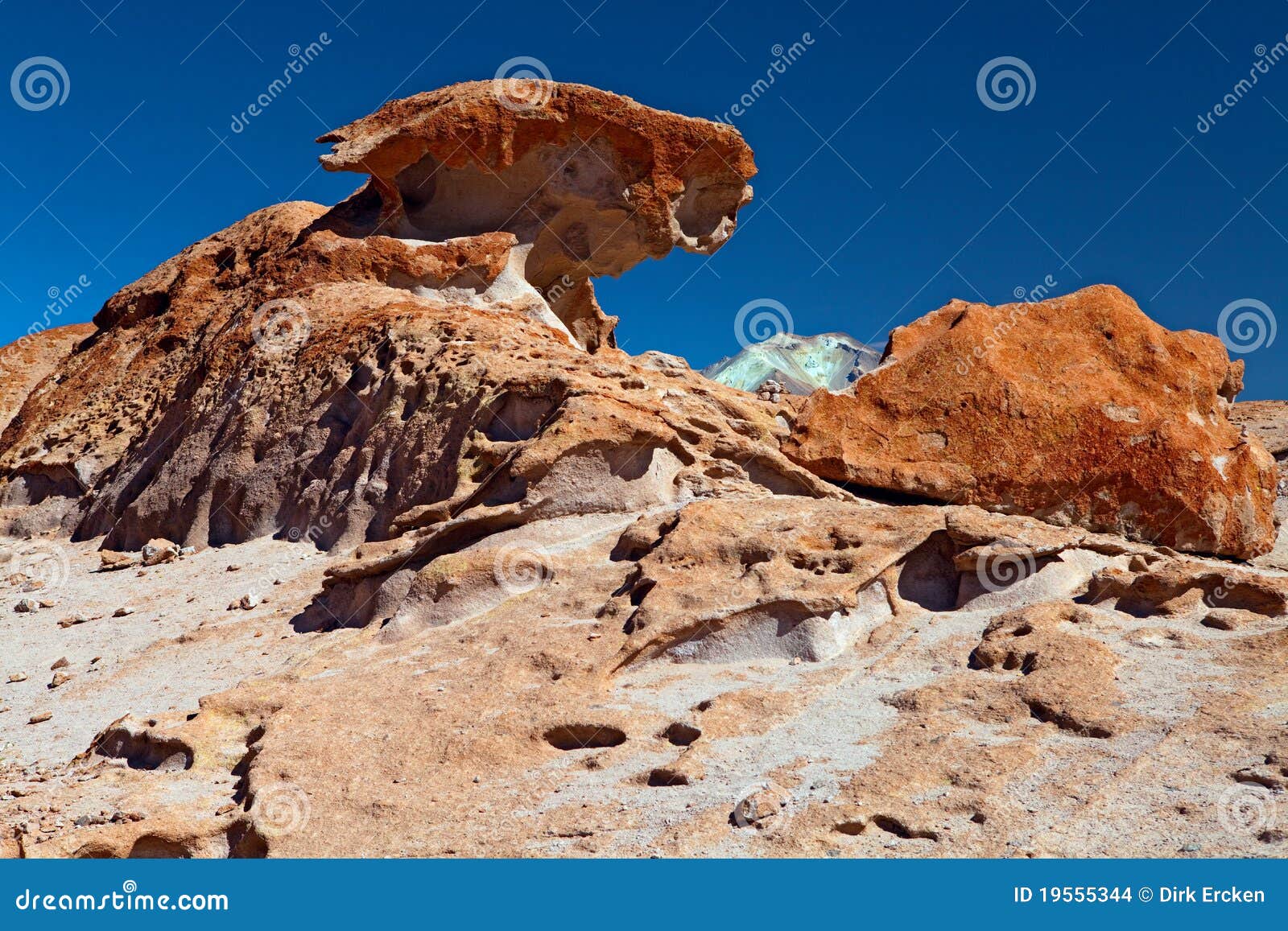 Colored Rock Formation Formed by Wind Erosion Stock Photo - Image of ...