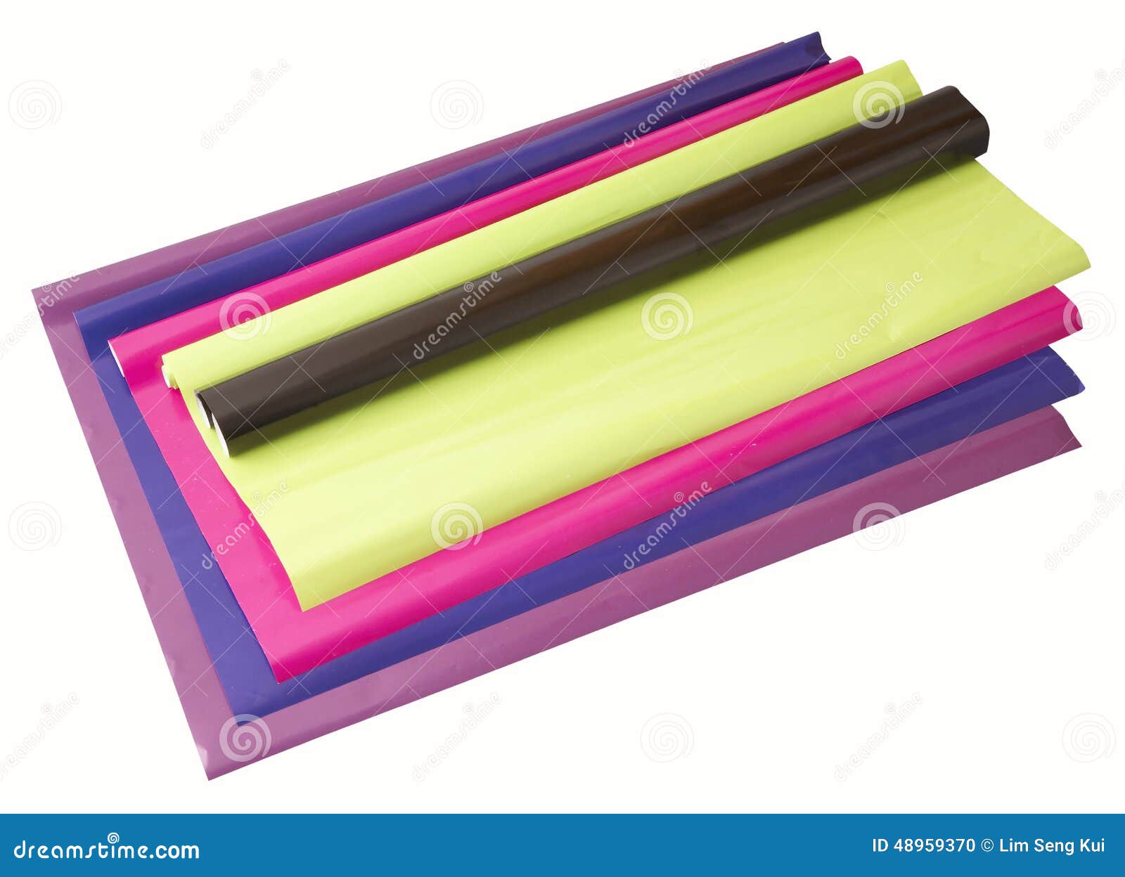 Colored rolls of paper stock photo. Image of rolled, object - 48959370