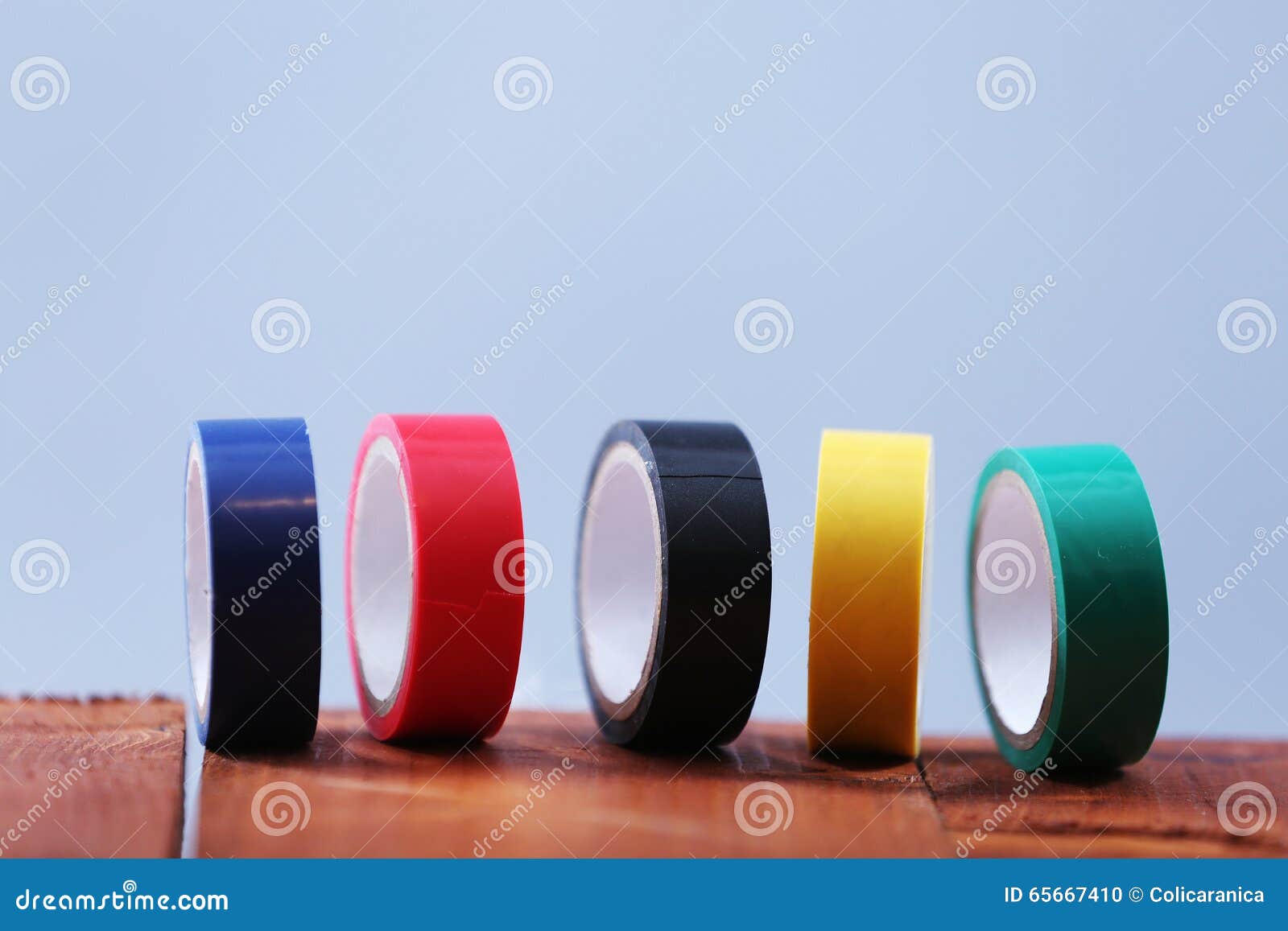 Colored Rolls of Scotch Tape Stock Photo - Image of yellow, green: 65667410