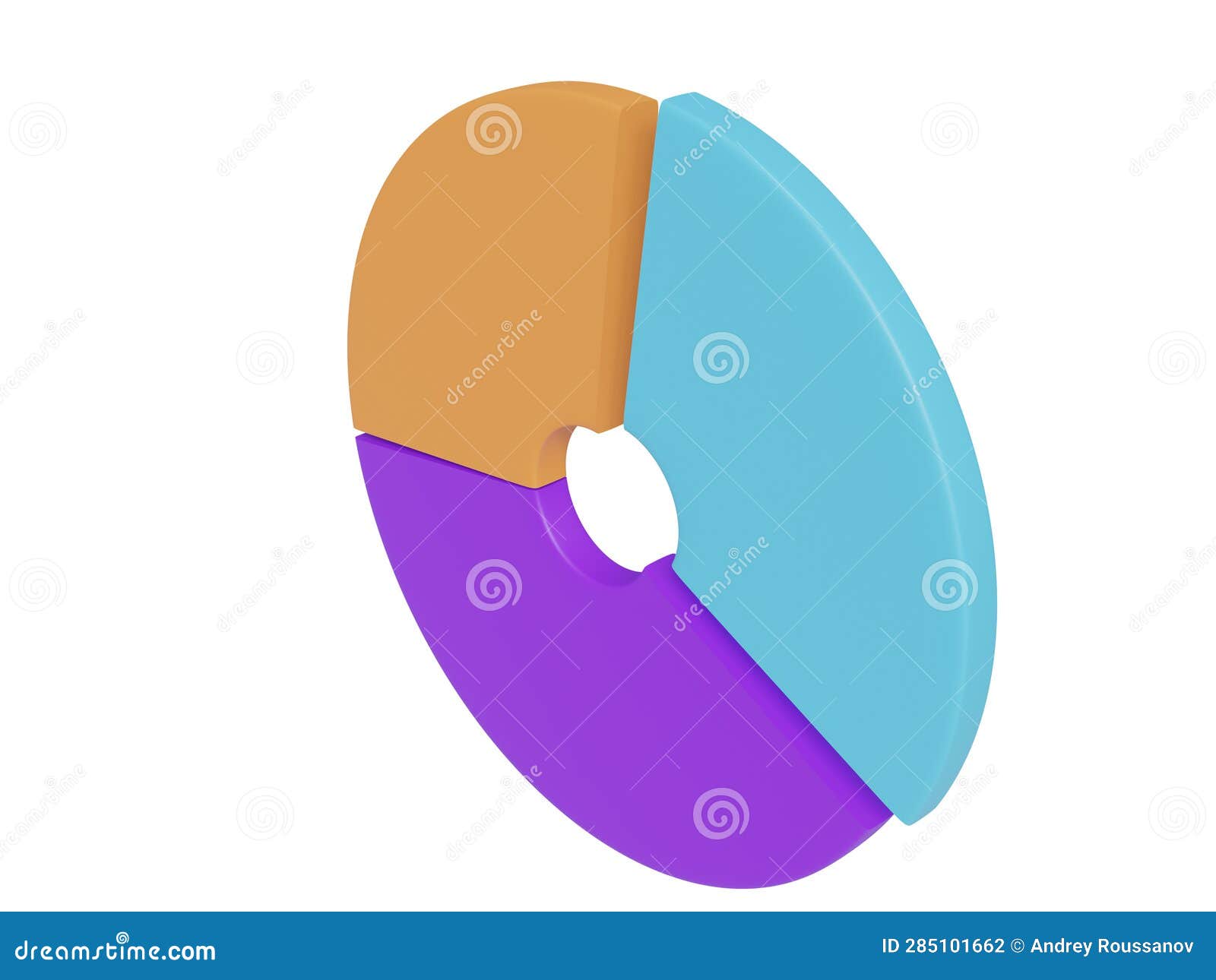 Colored Round Chart. 3d Render. Stock Illustration - Illustration of ...